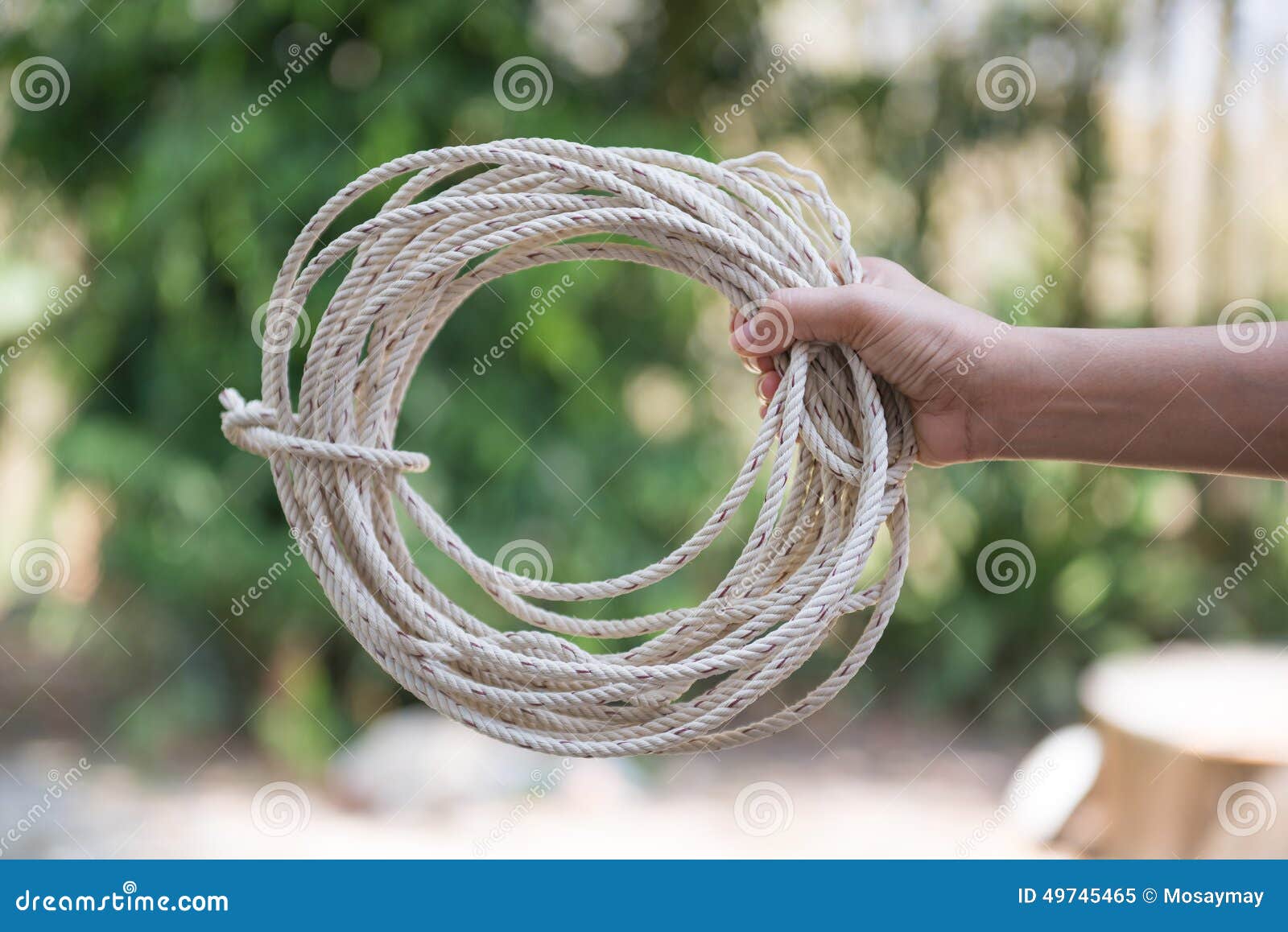 Hand Holding Rope for a Bundle Stock Image - Image of twist, bend: 49745465