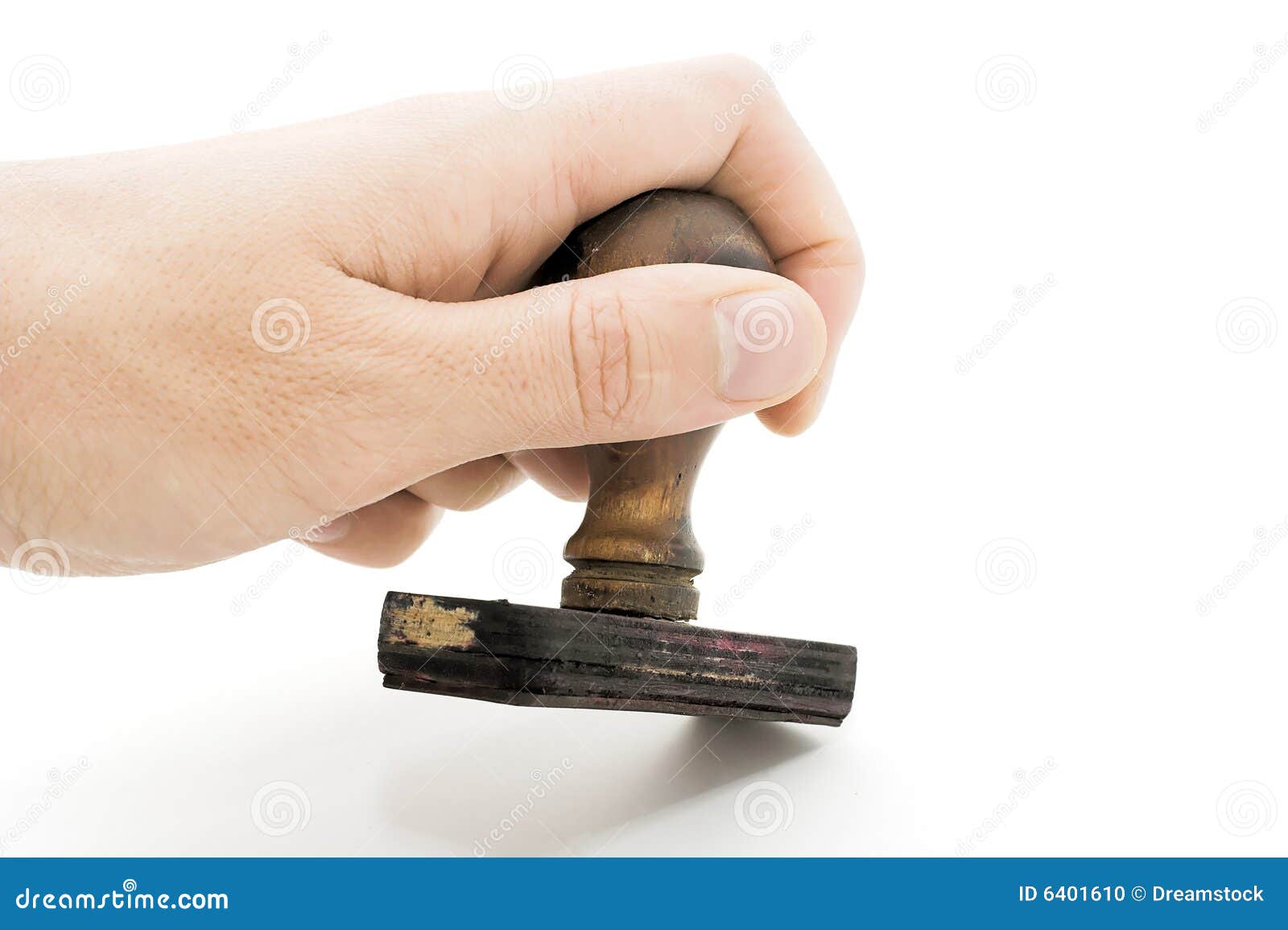 Hand Holding a Rubber Stamp Stock Photo - Image of confirm, impress ...