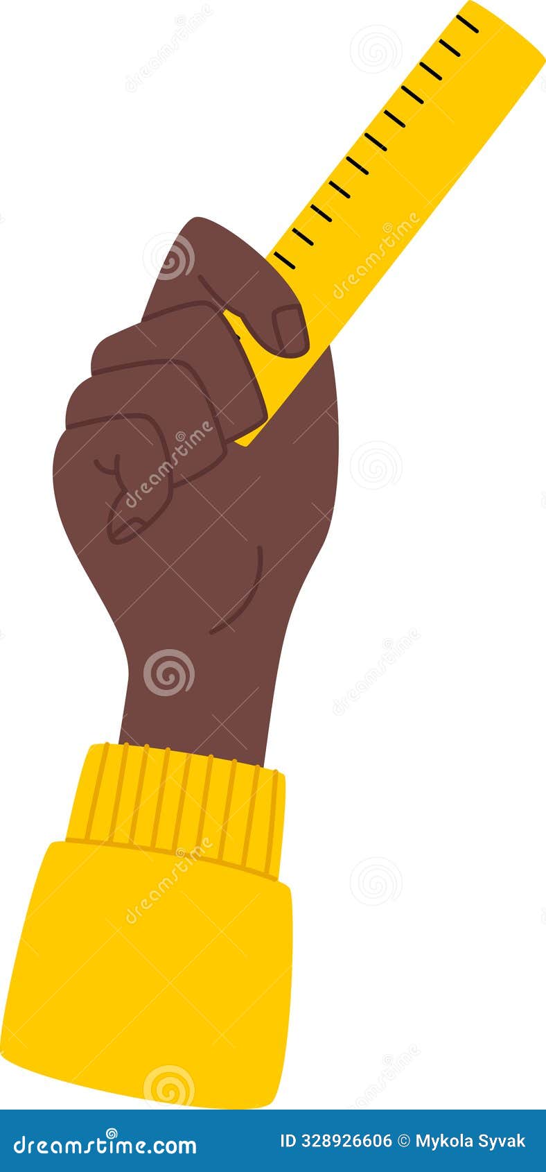 Hand Holding Ruler stock illustration. Illustration of holding - 328926606