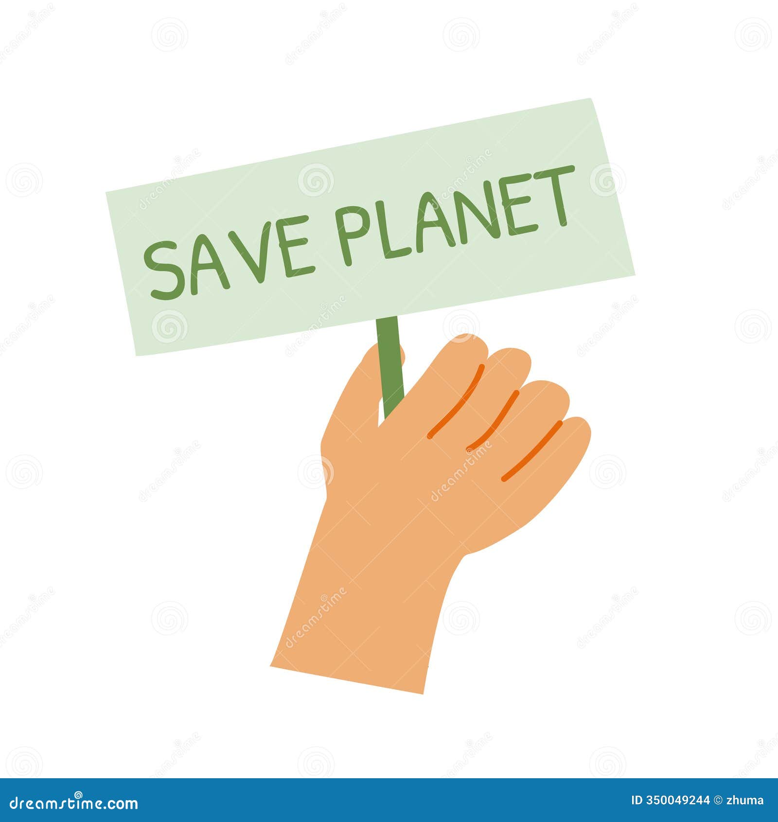 Hand Holding Save Planet Sign for Environmental Awareness and ...