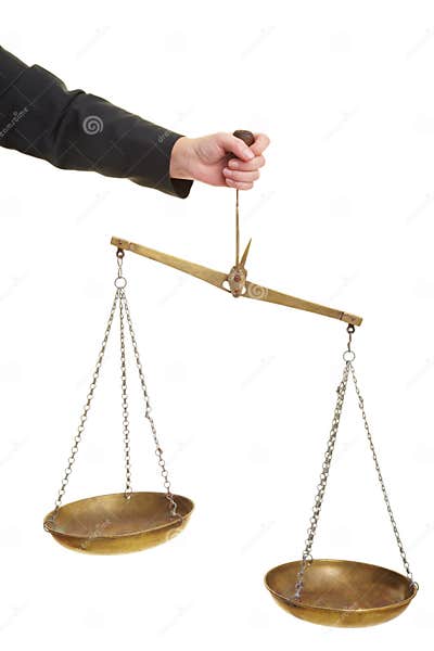 Hand holding scales stock image. Image of favor, shot - 12505393