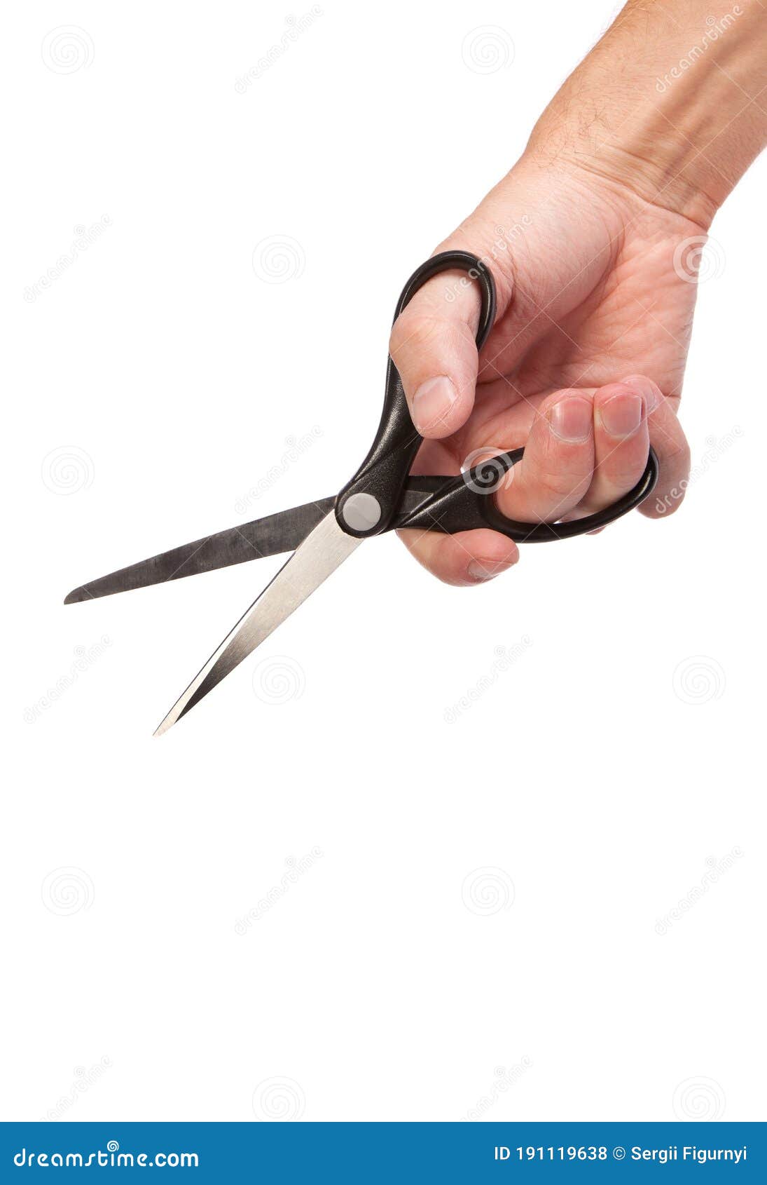 Hand is Holding Scissors Isolated Stock Photo - Image of isolation ...