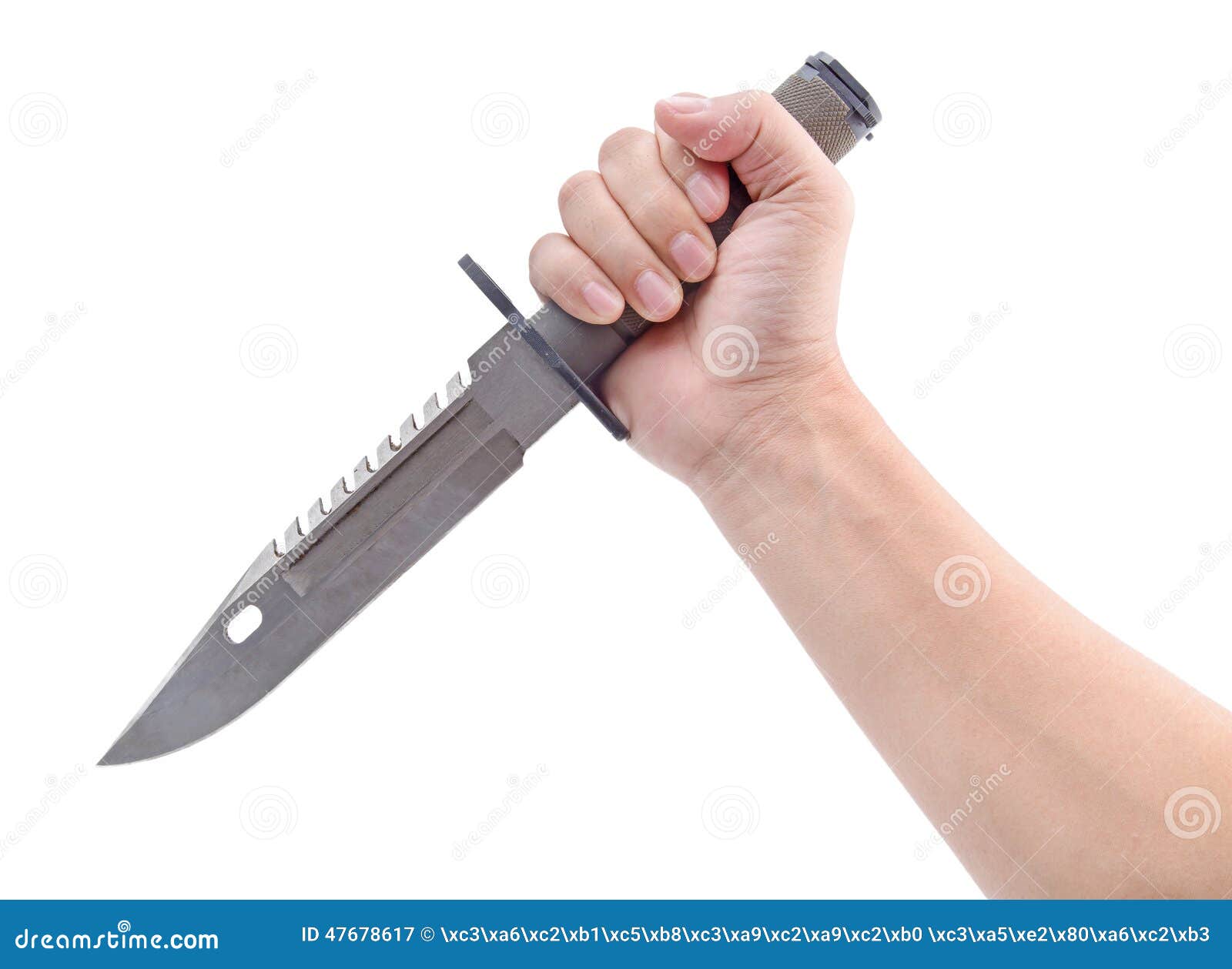 The Hand Holding Sharp and Army Green of Military Stock Image - Image ...