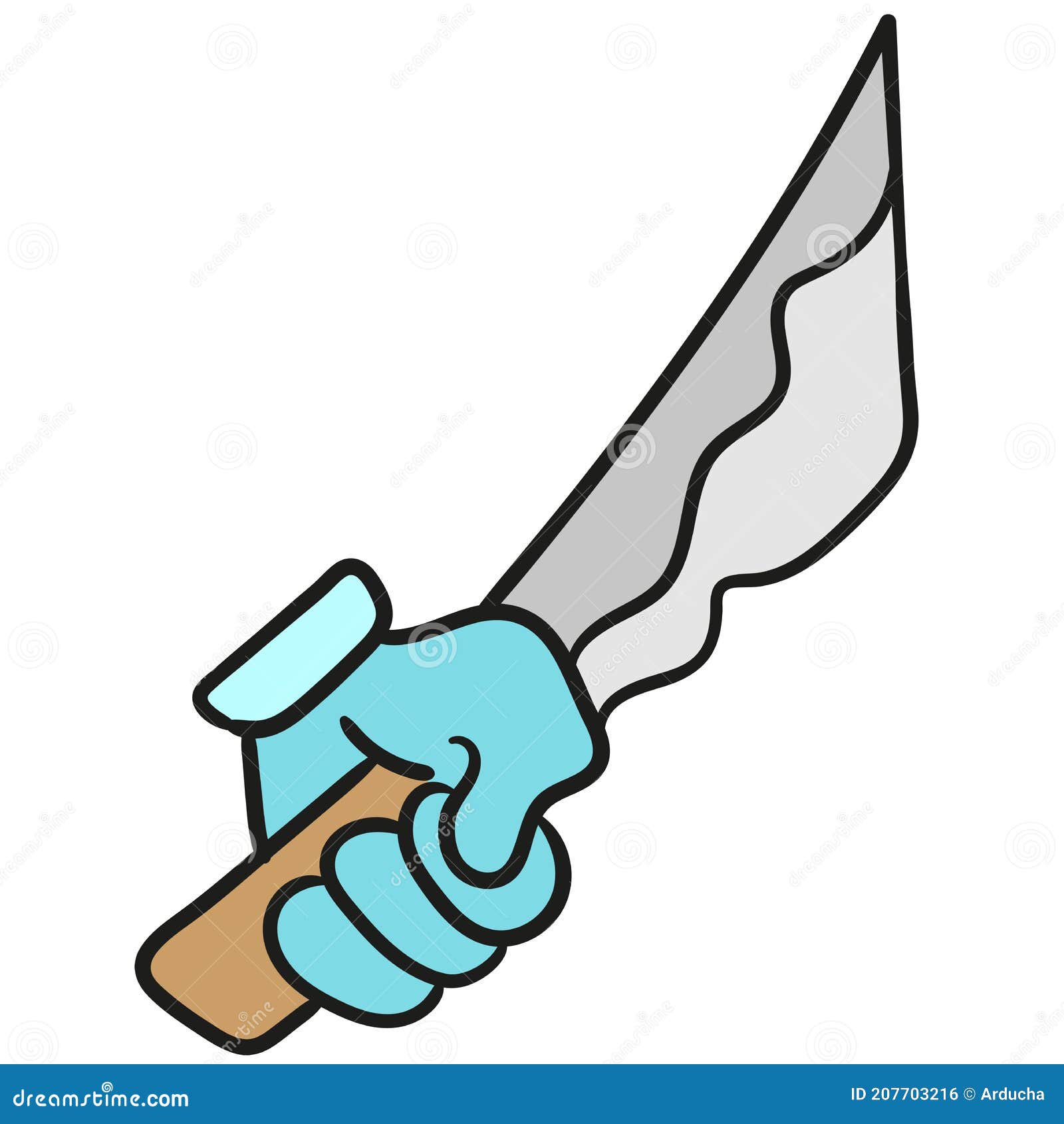 How To Draw A Hand Holding A Knife