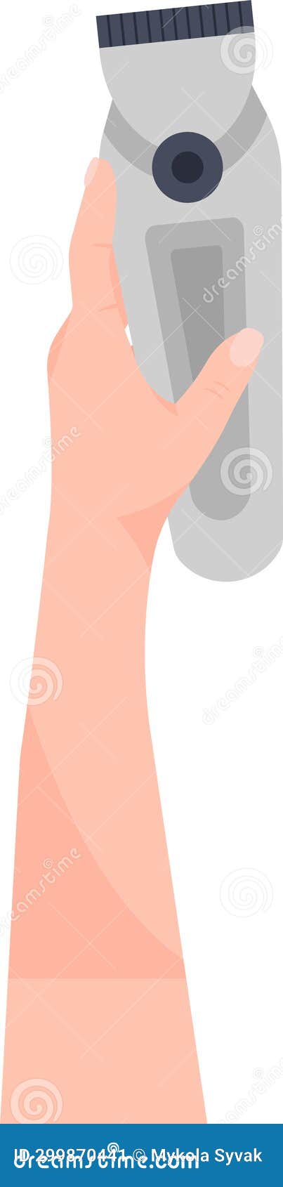 Hand Holding Shaver stock vector. Illustration of hygiene - 299870441