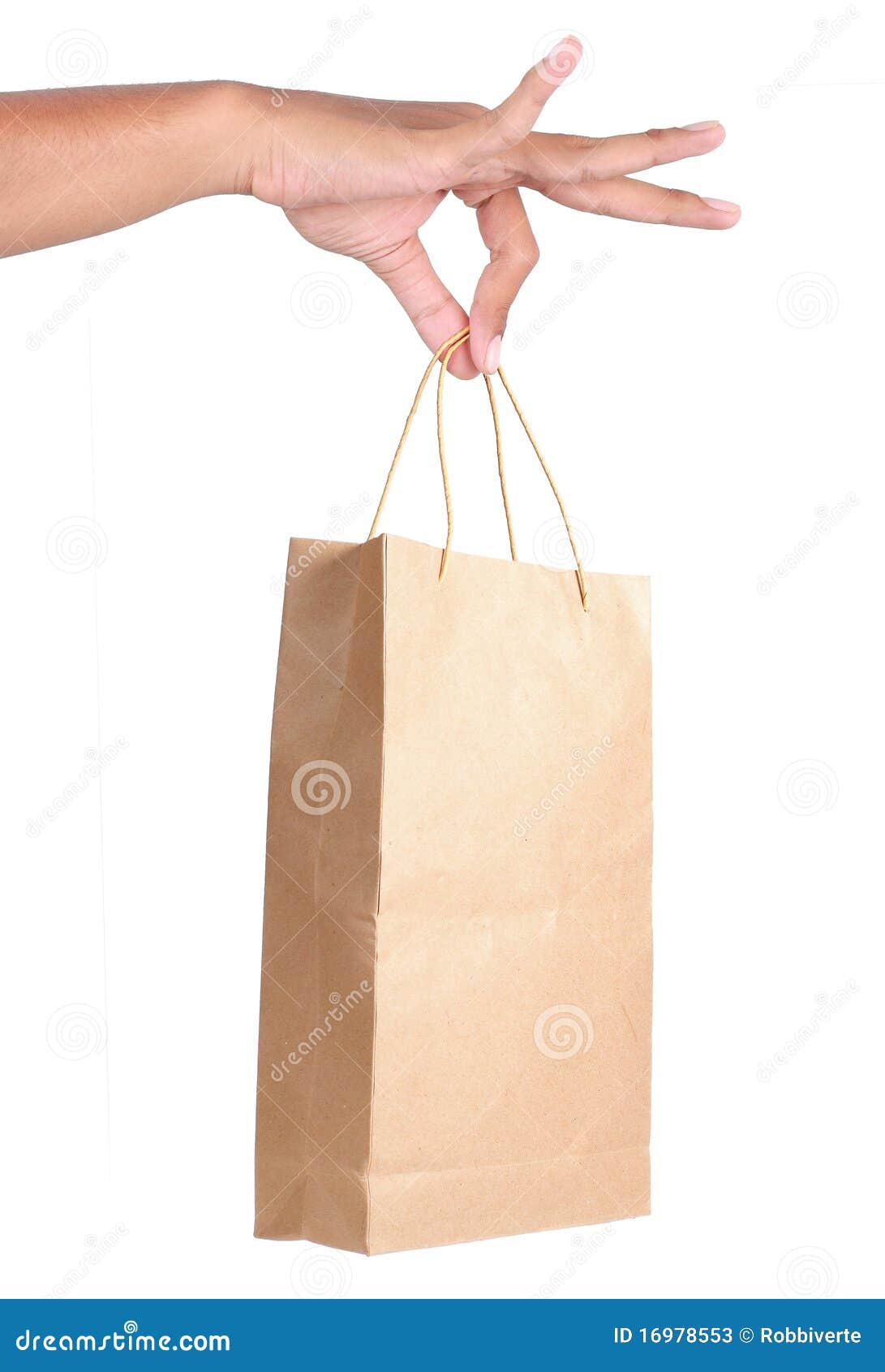 Hand holding shopping bag stock image. Image of color - 16978553