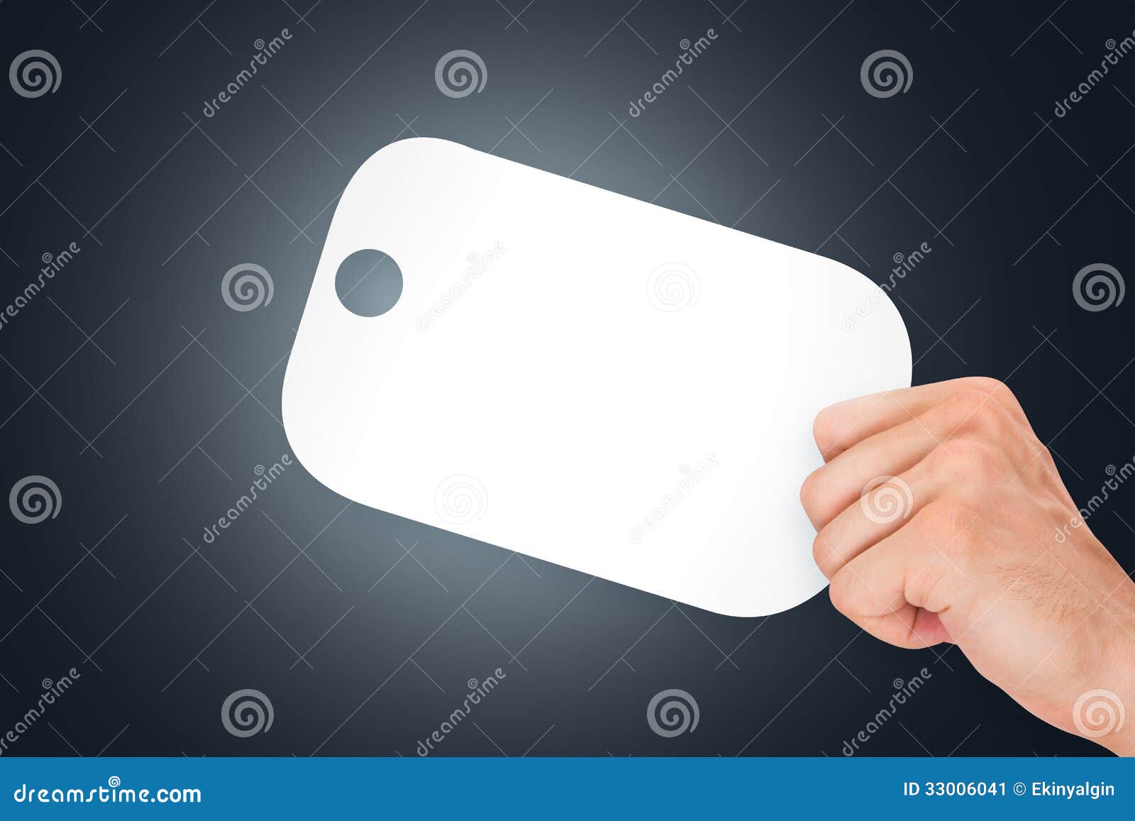 Hand Holding Shopping Label Cardboard Stock Image - Image of card ...