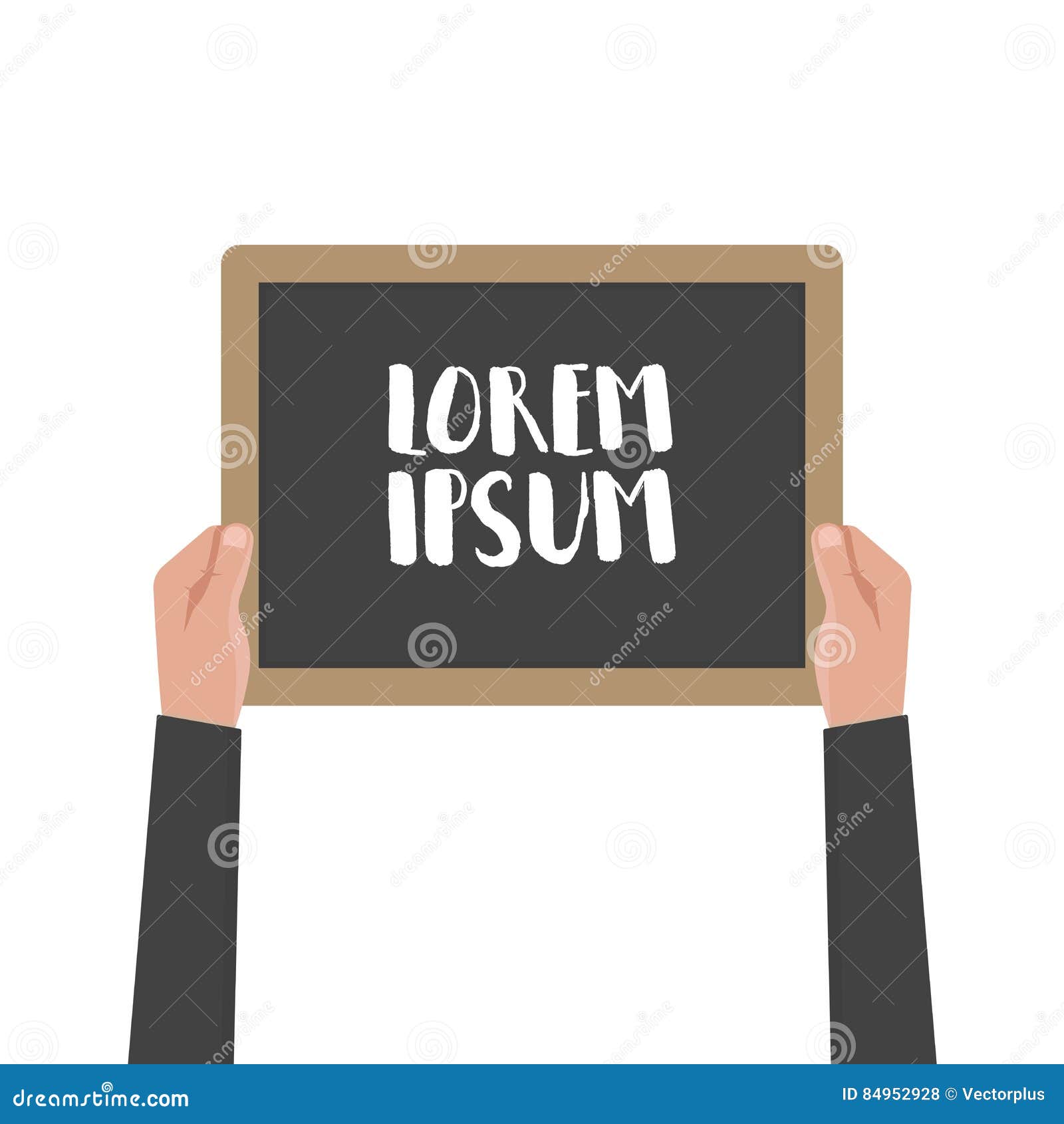 Hand Holding Sign Board Illustration. Stock Illustration - Illustration ...