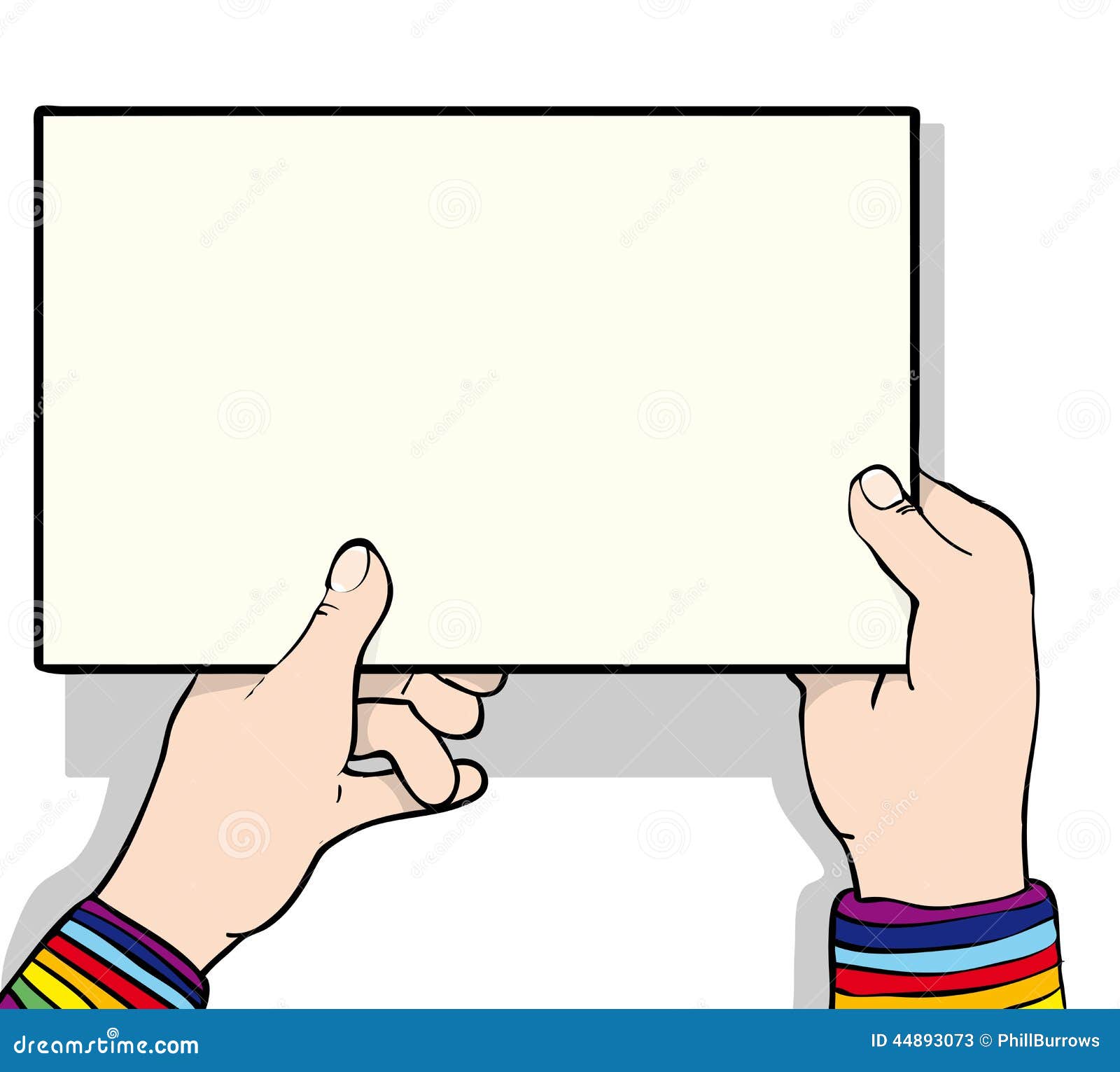 Hand holding sign stock vector. Illustration of selling - 44893073