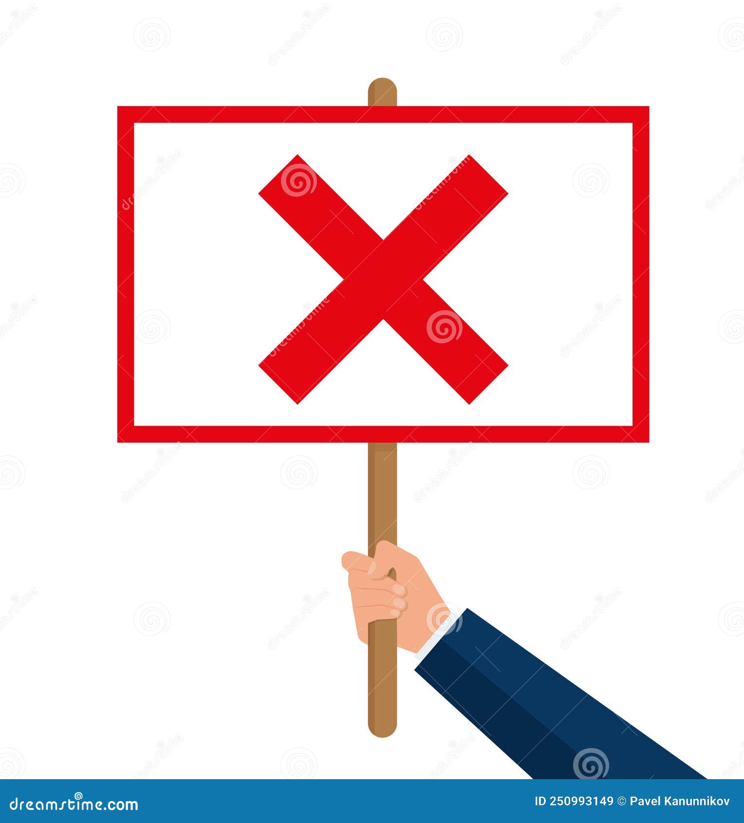 Hand Holding a Signboard Right and Wrong for Feedback Design Concept ...