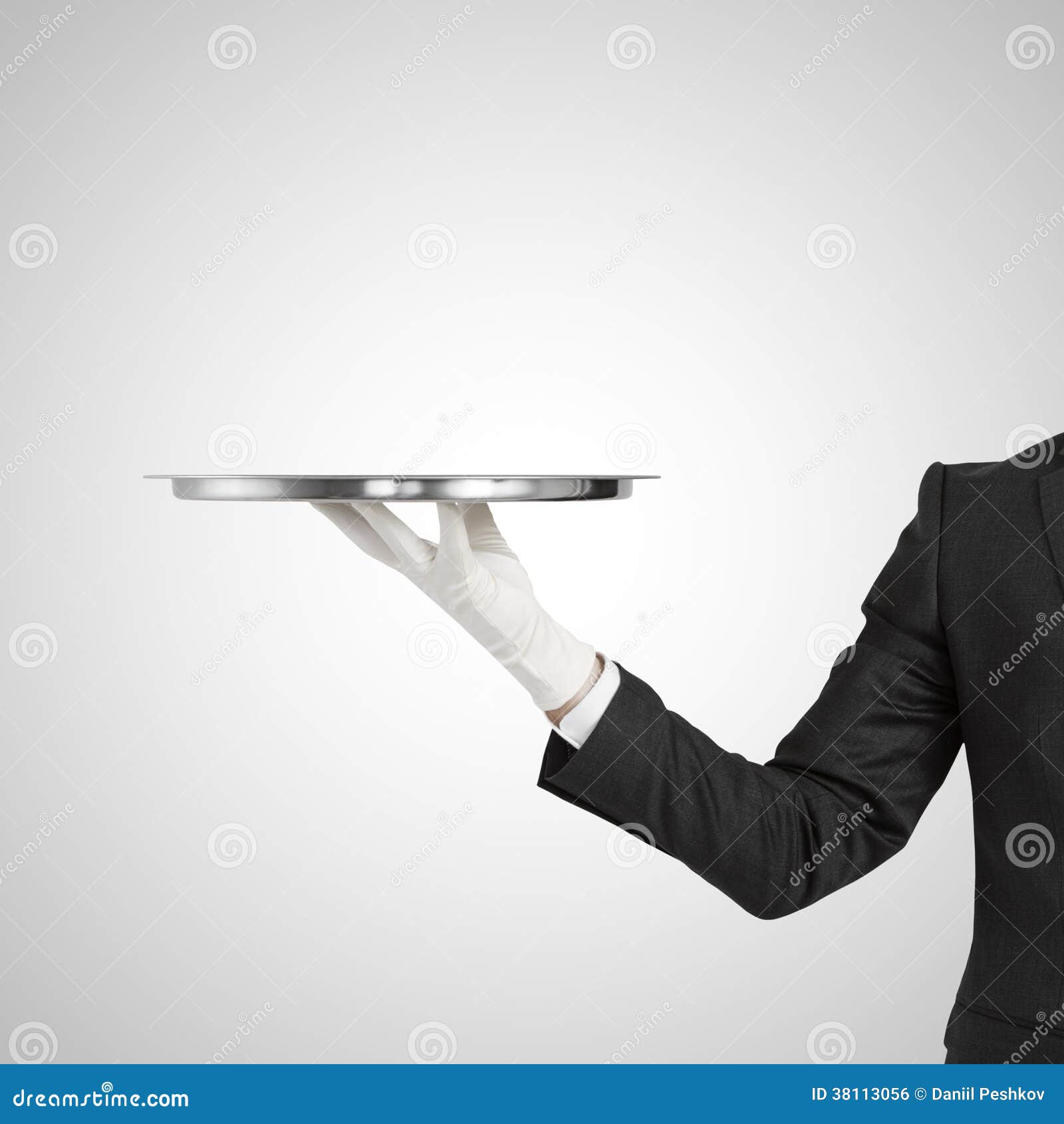 Hand holding silver plate stock photo. Image of dinner - 38113056