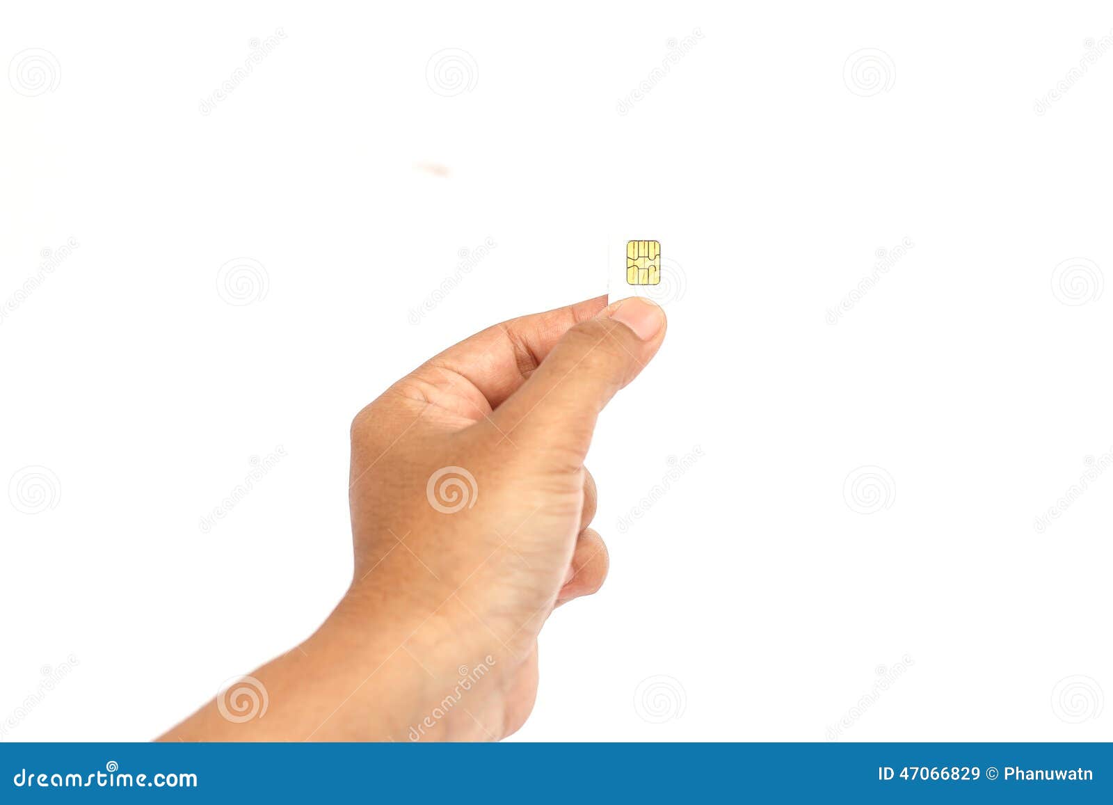 Hand Holding Sim Card Isolated on White Background Stock Image - Image ...