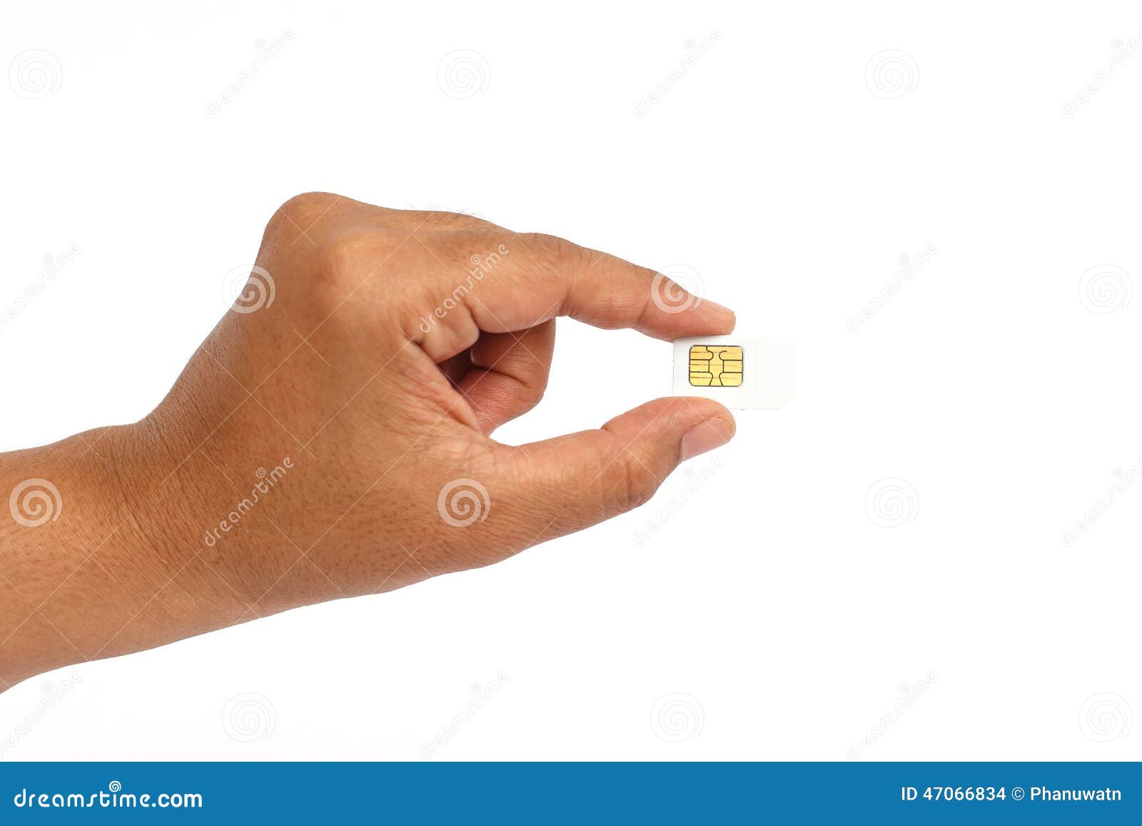 Hand Holding Sim Card Isolated on White Background Stock Photo - Image ...