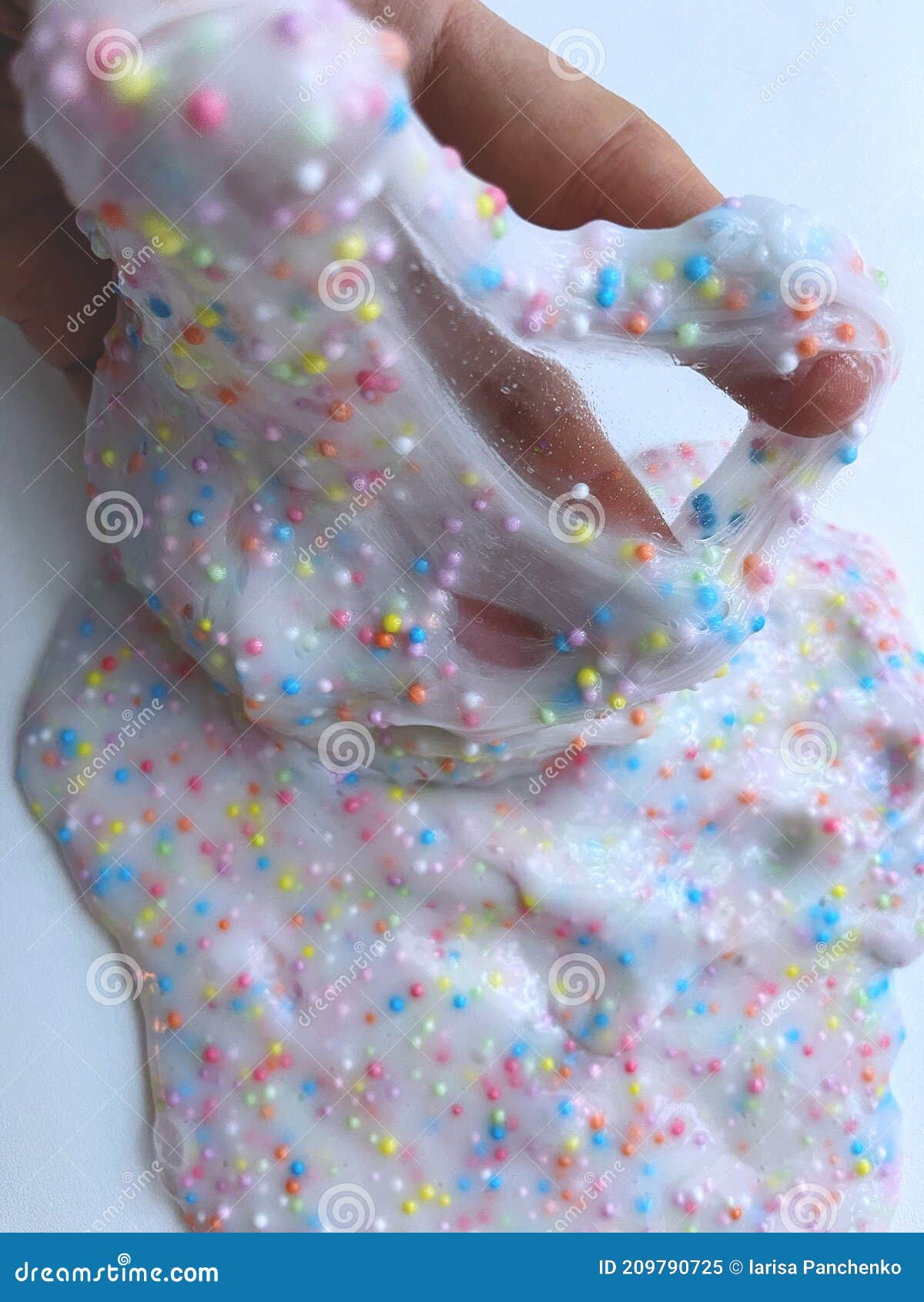 Close-up slime in the hand stock image. Image of slimetime - 209790725