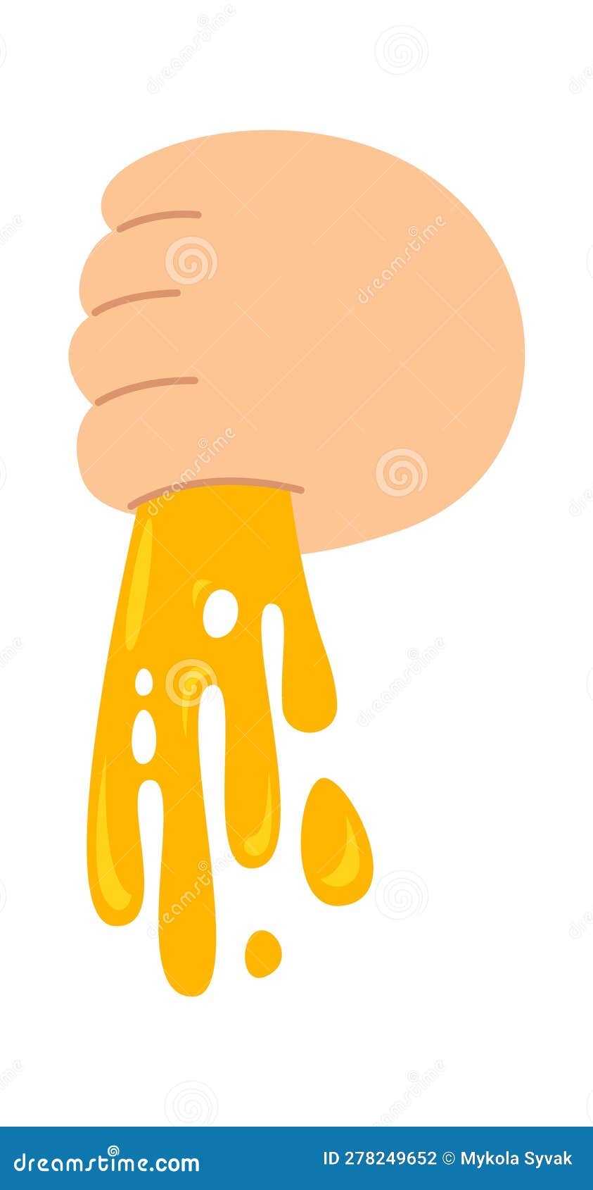 Hand Holding Slime stock vector. Illustration of recreation - 278249652