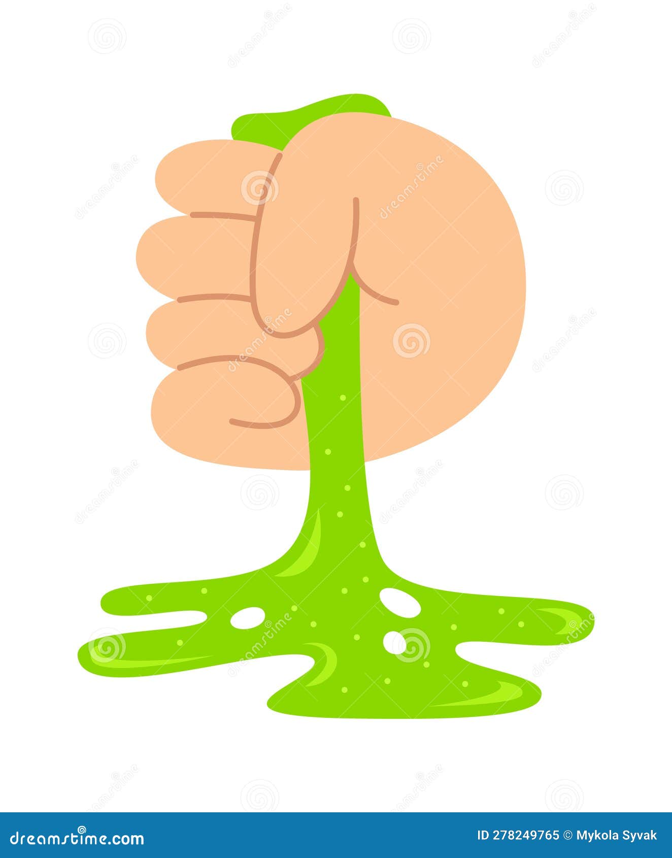 Hand Holding Slime stock vector. Illustration of happy - 278249765