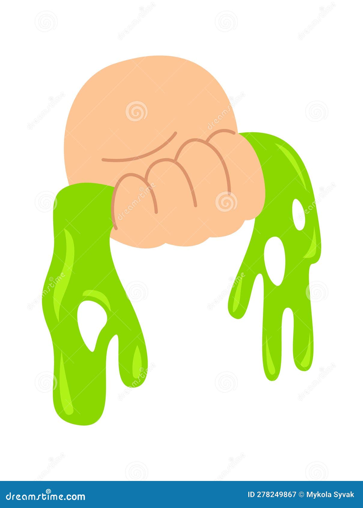 Hand Holding Slime stock vector. Illustration of experiment - 278249867