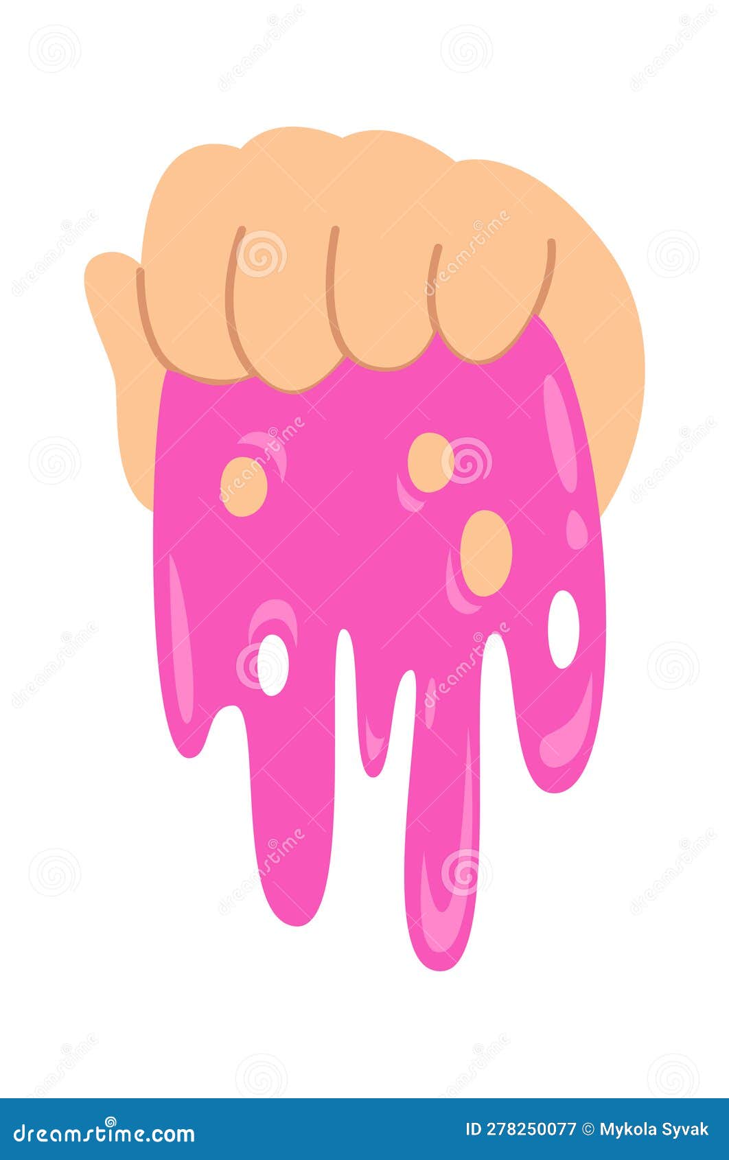 Hand Holding Slime stock vector. Illustration of happy - 278250077