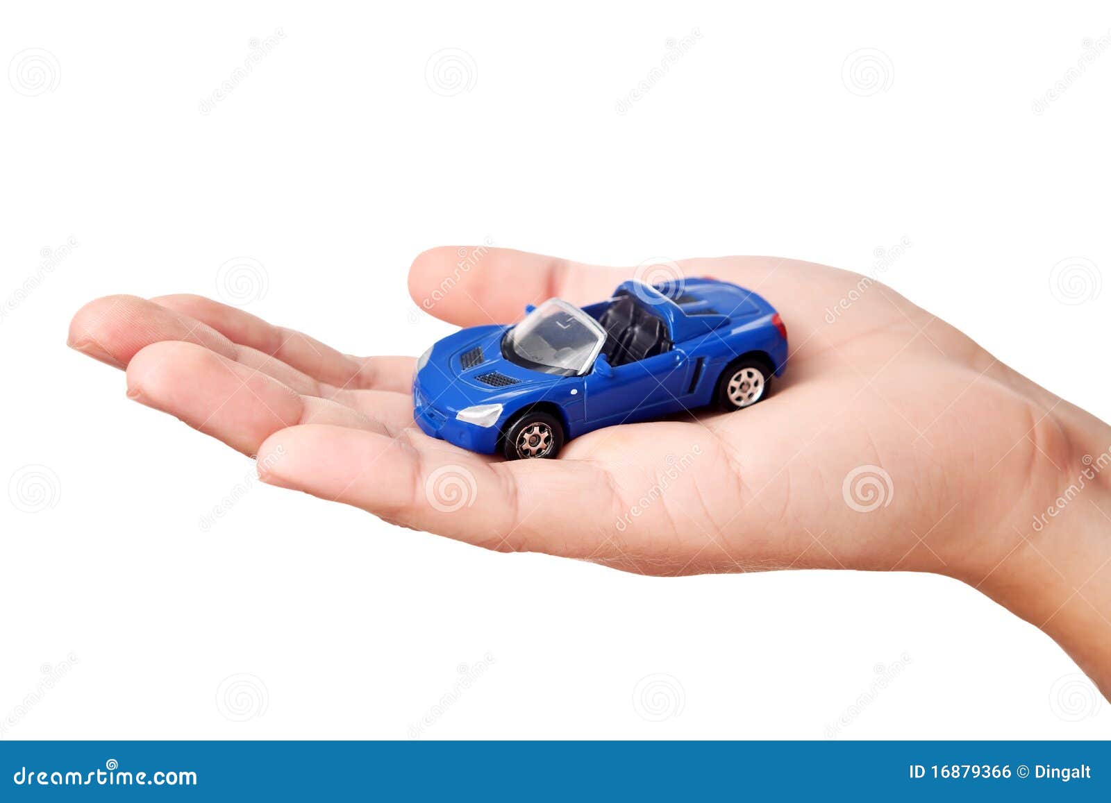 Hand Holding Small Blue Car Stock Photo - Image of ideas, closeup: 16879366
