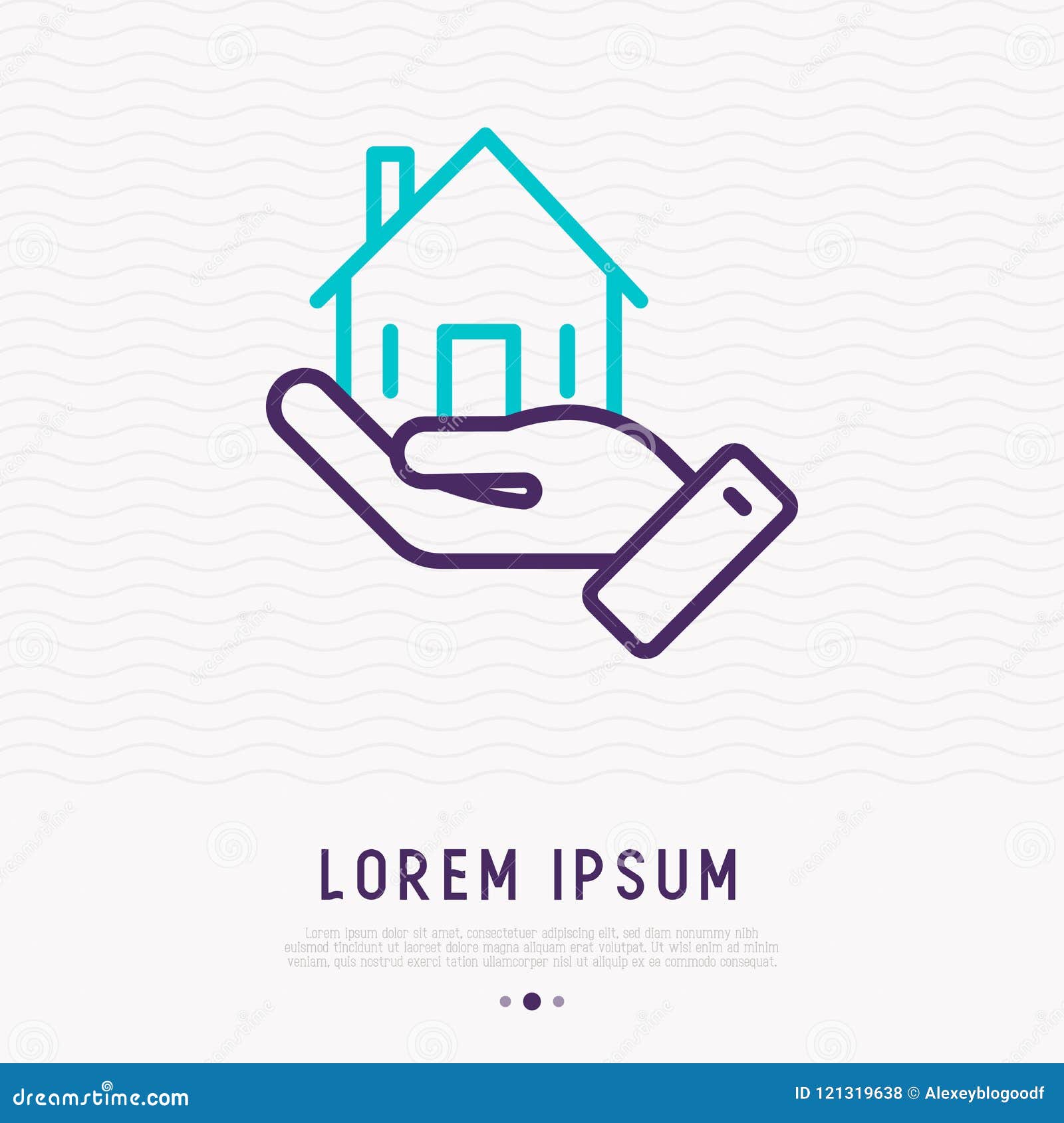 Hand Holding Small House Thin Line Icon Stock Vector - Illustration of ... Hand Holding Small House Thin Line Icon Stock Vector - Illustration of ...