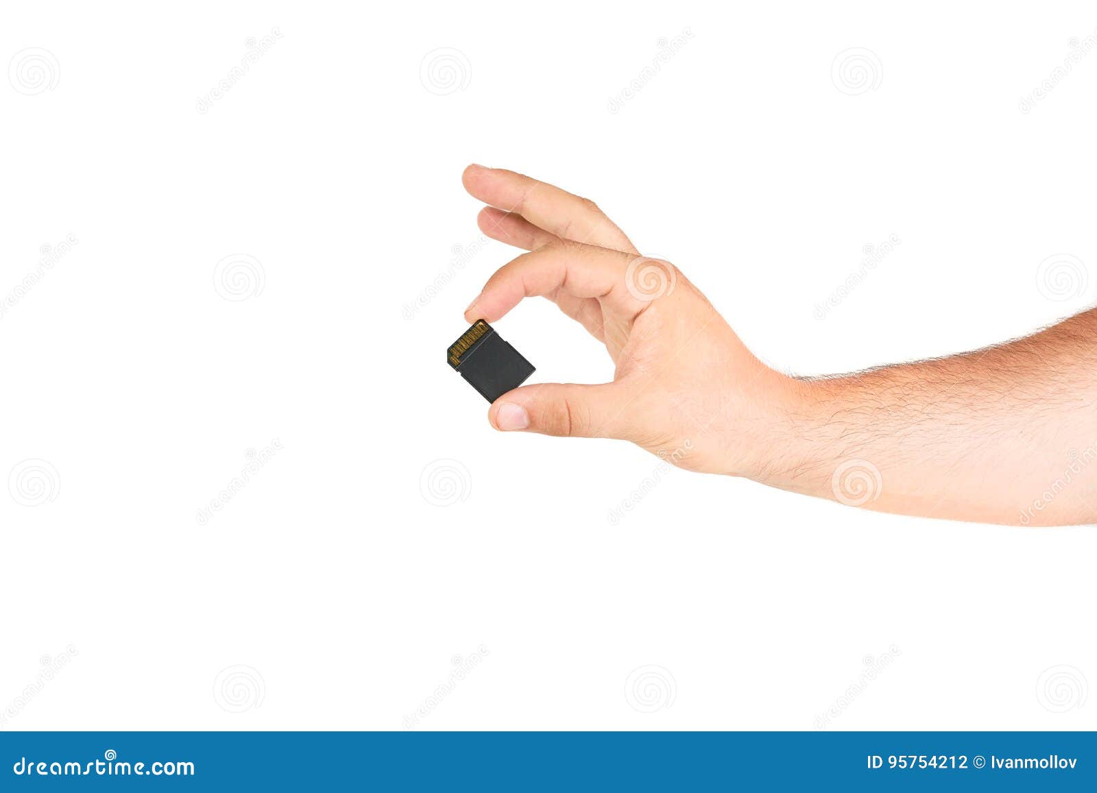Hand Holding Small Memory Card Stock Photo - Image of message, flash ...