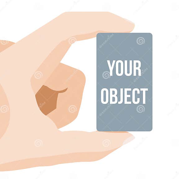 Hand Holding a Small Object Stock Vector - Illustration of isolated ...