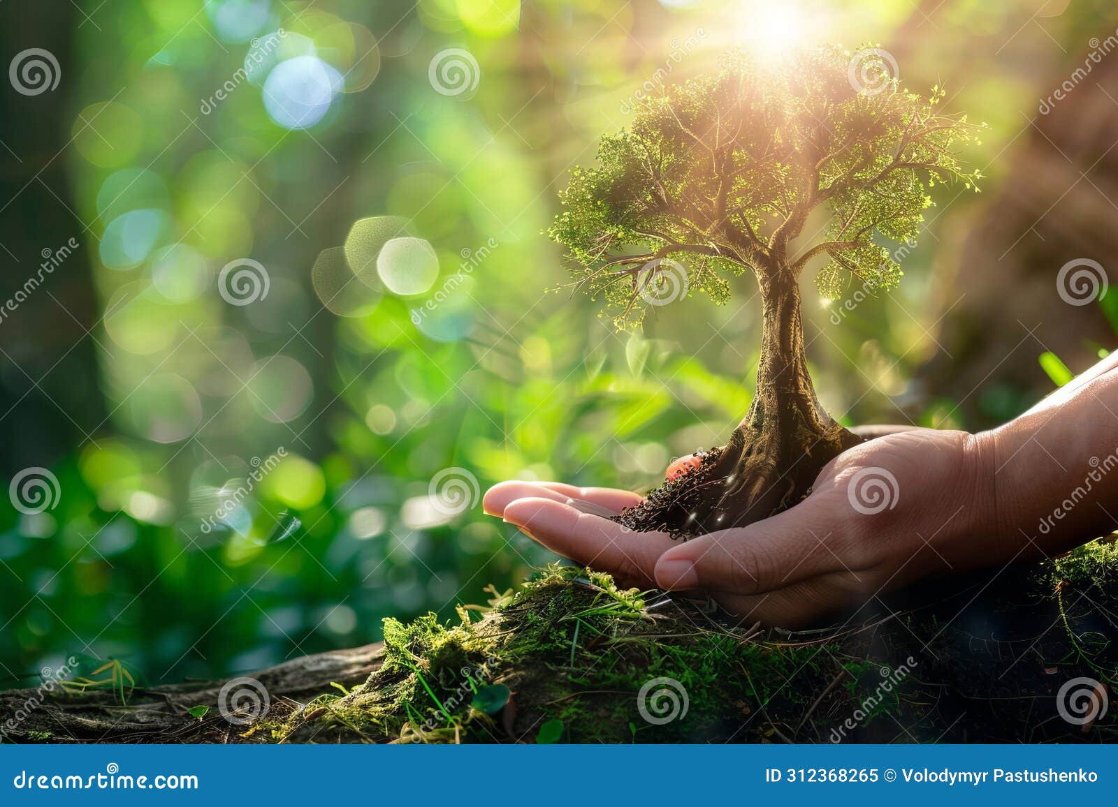 Hand Holding Small Tree Growing in the Sunlight Stock Image - Image of ...