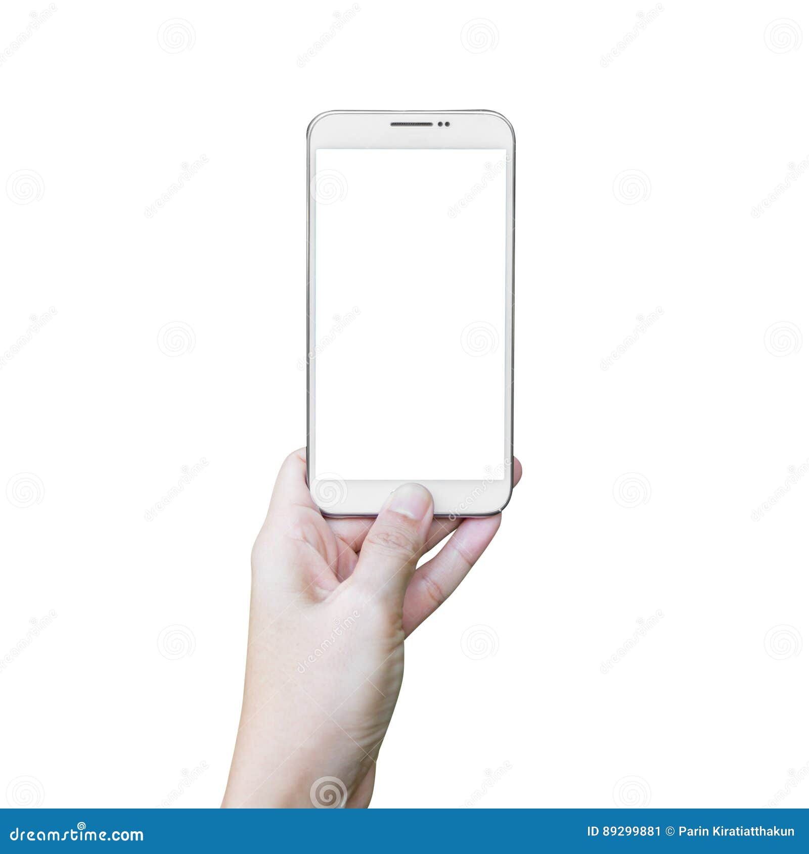 Hand Holding Smart Phone Isolated on White Background. Stock Image ... Hand Holding Smart Phone Isolated on White Background. Stock Image ...