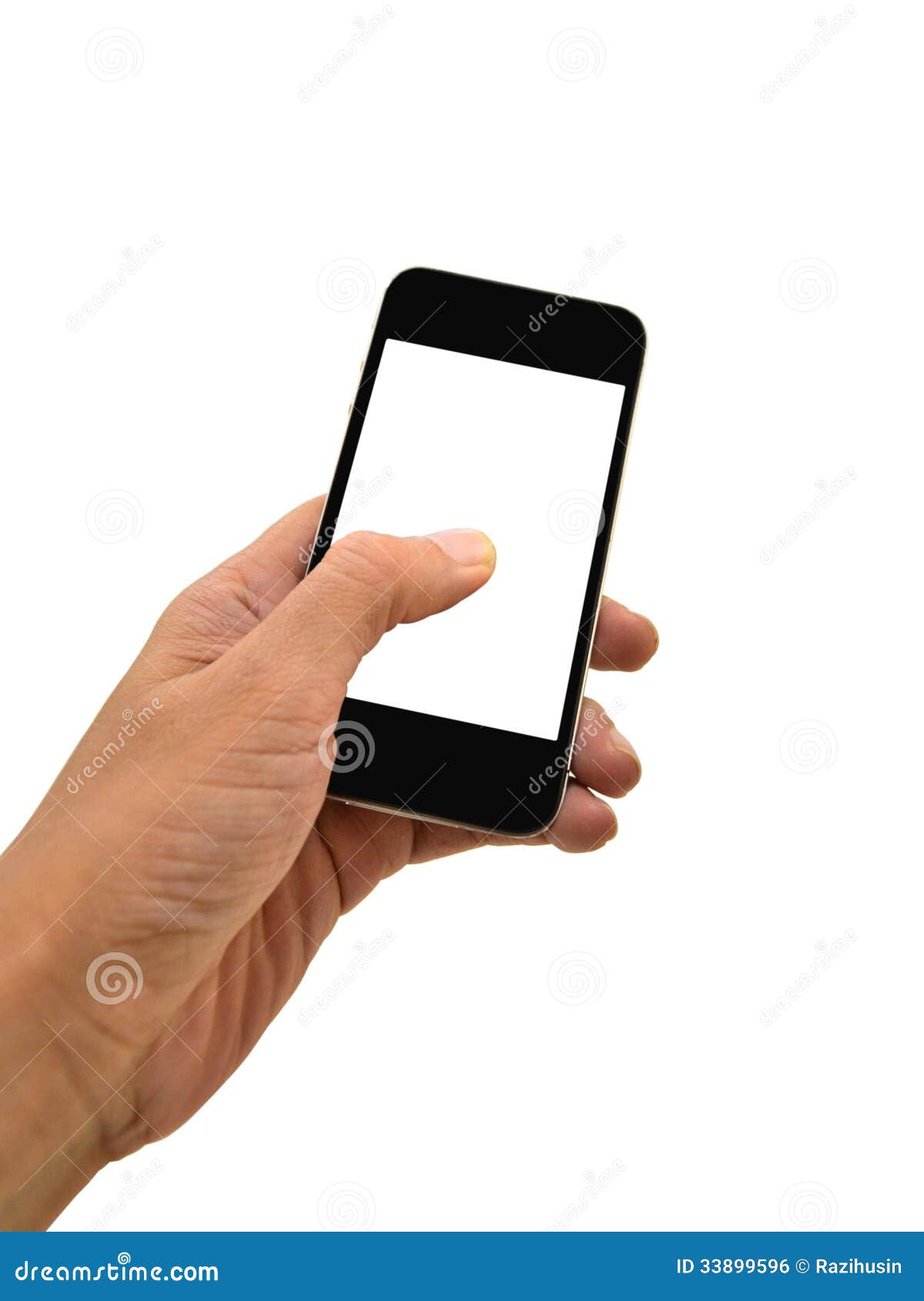Hand Holding Smart Phone stock photo. Image of modern - 33899596