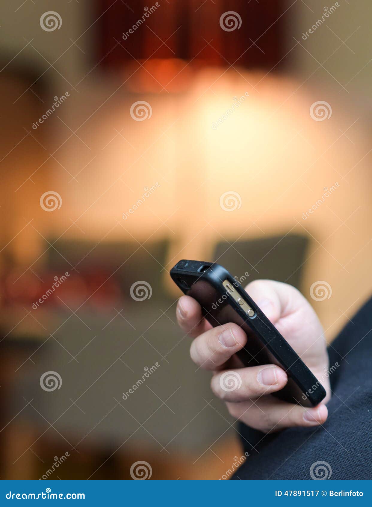 Hand Holding Smart Phone and Texting Stock Image - Image of smart ...