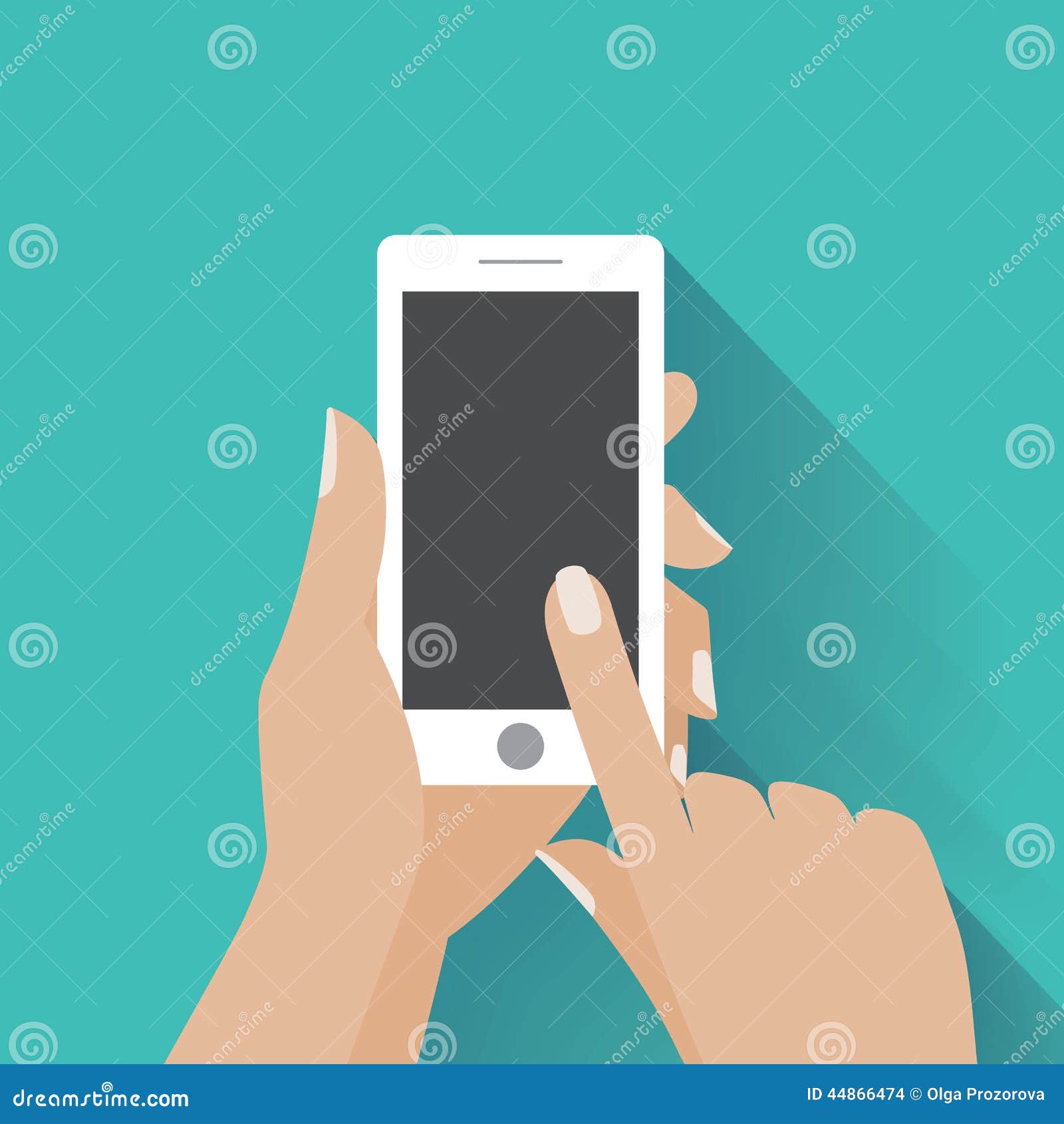 Hand Holding Smartphone with Blank Screen Stock Vector - Illustration ...