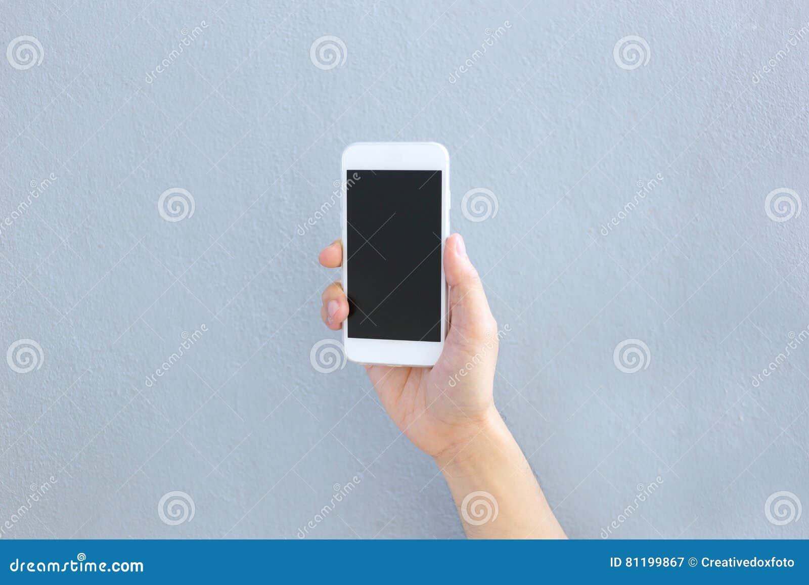 Hand Holding Smartphone with Blank Screen Stock Image - Image of people ...