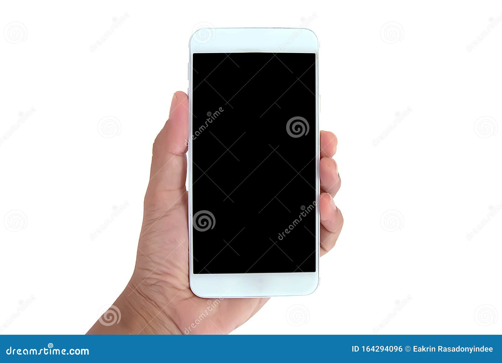 Hand Holding Smartphone with Blank. Stock Photo - Image of finger ...