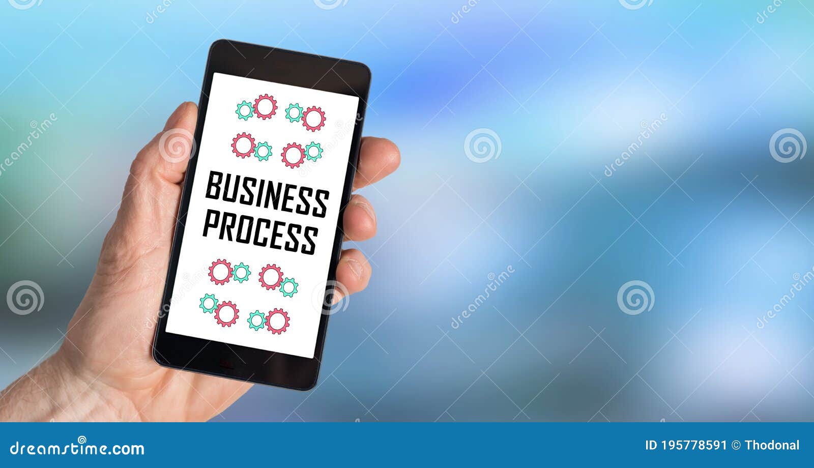 Business Process Concept on a Smartphone Stock Image - Image of success ...