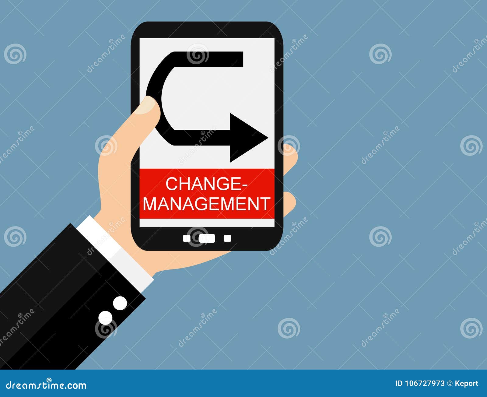 Smartphone: Change Management - Flat Design Stock Illustration ...