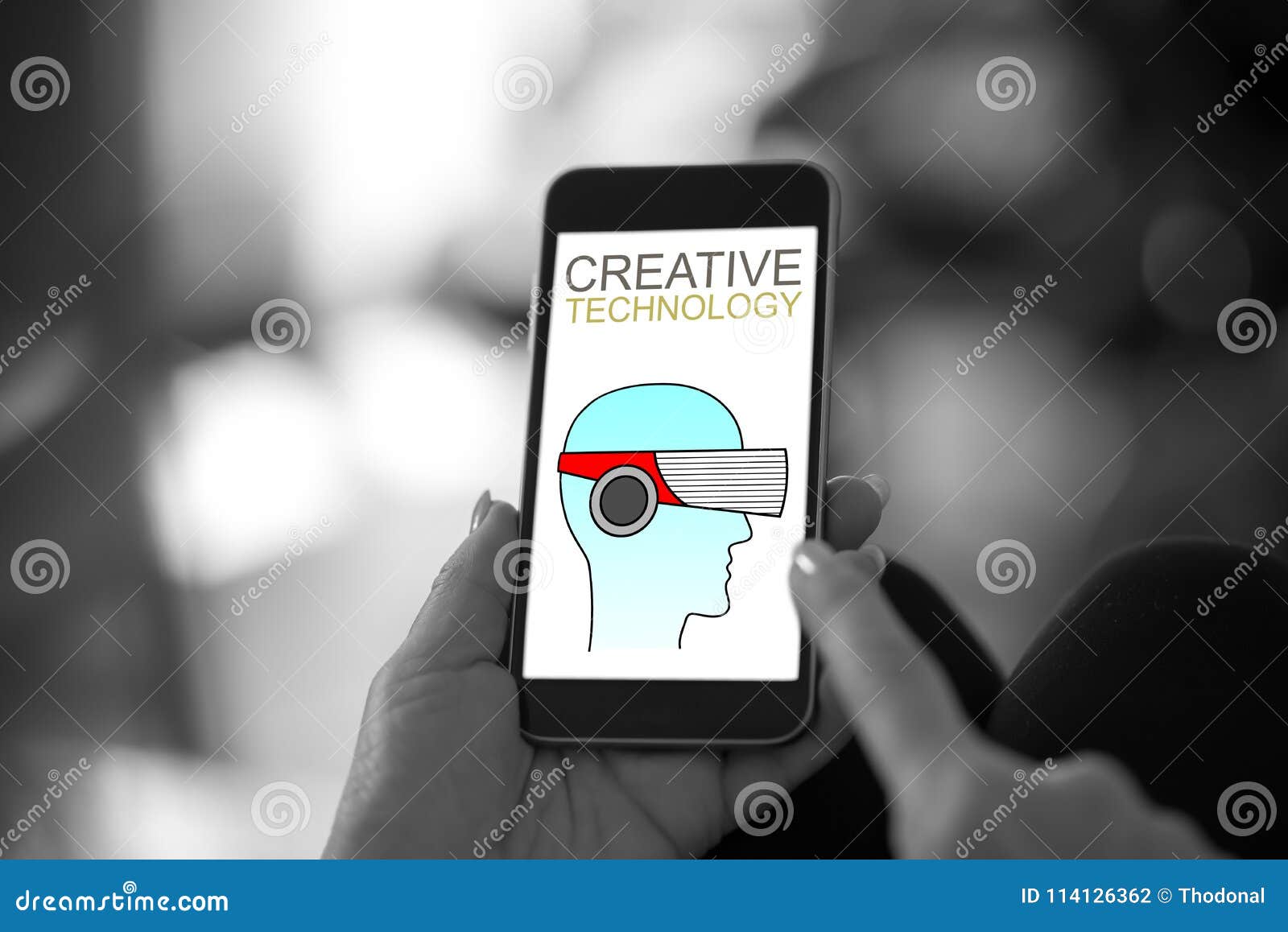 Creative Technology Concept on a Smartphone Stock Photo - Image of ...