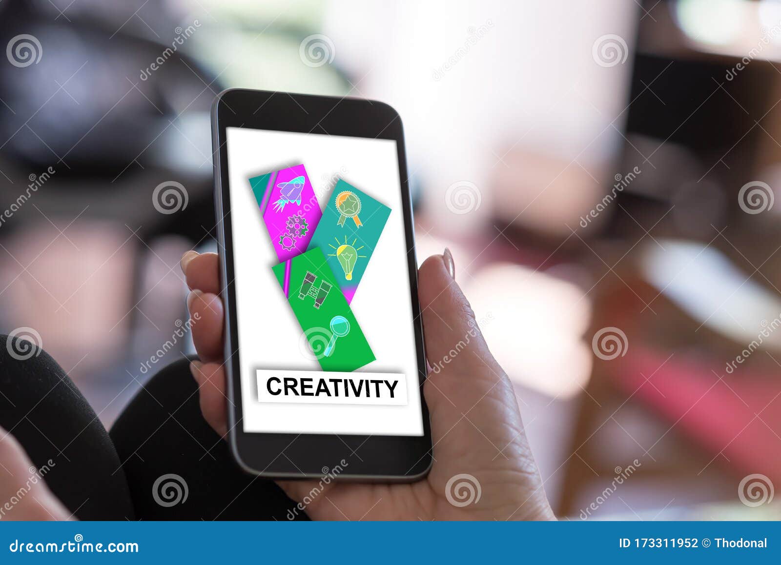 Creativity Concept on a Smartphone Stock Photo - Image of creative ...