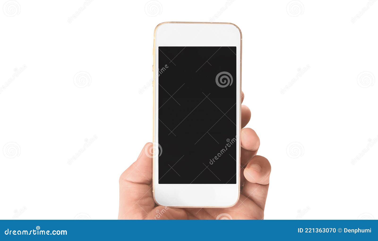 Hand Holding Smartphone Device Touching Screen Stock Photo - Image of ...