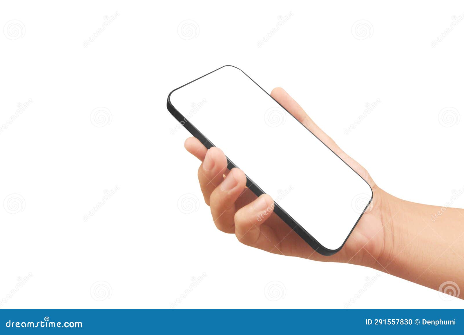 Hand Holding Smartphone Device and Touching Screen Stock Photo - Image ...