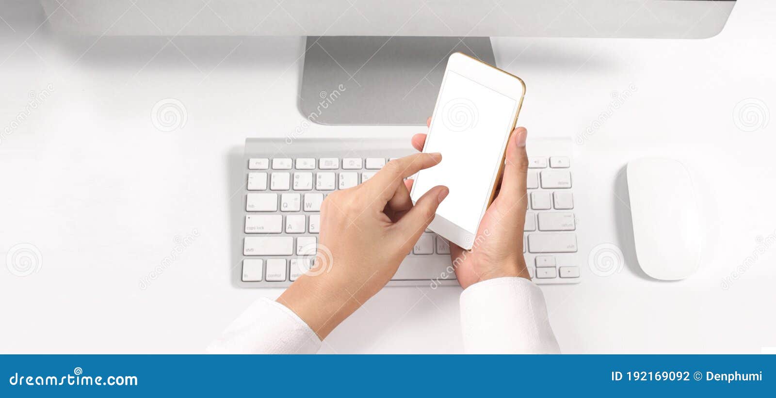 Hand Holding Smartphone Device, Touching Screen Stock Photo - Image of ...