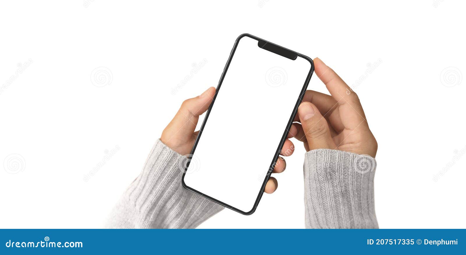 Hand Holding Smartphone Device Touching Screen Stock Image - Image of ...