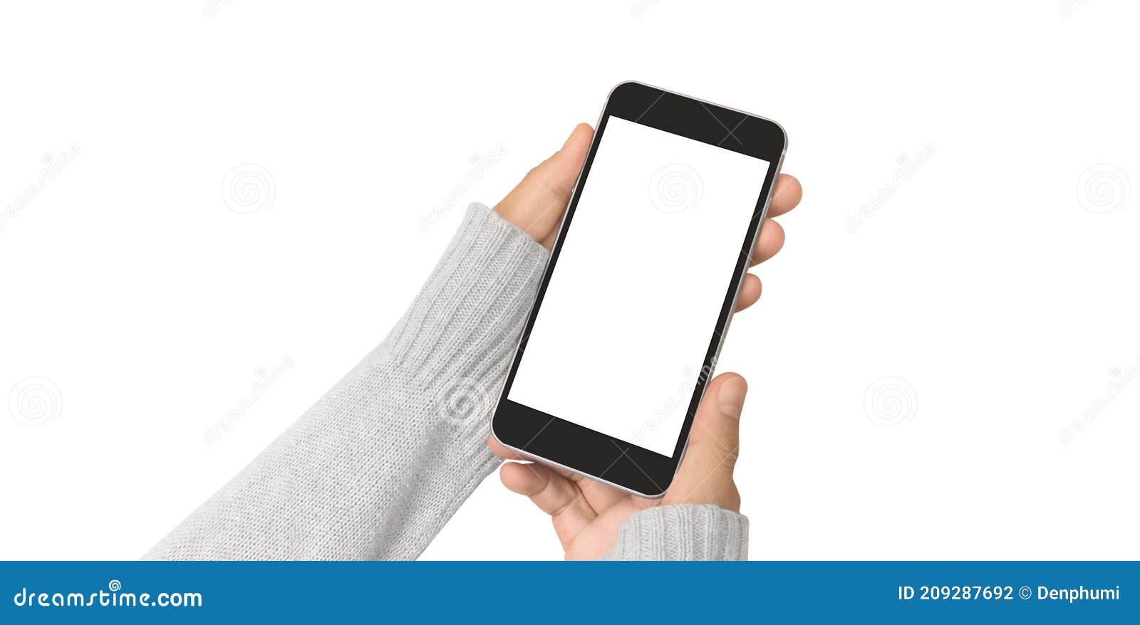 Hand Holding Smartphone Device Touching Screen Stock Photo - Image of ...