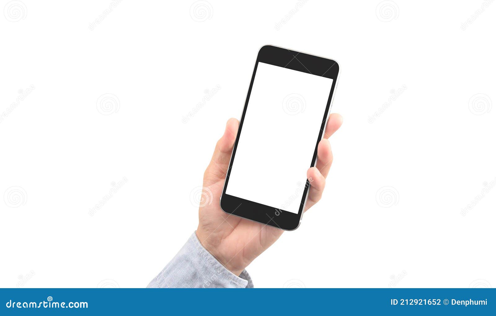 Hand Holding Smartphone Device Touching Screen Stock Photo - Image of ...