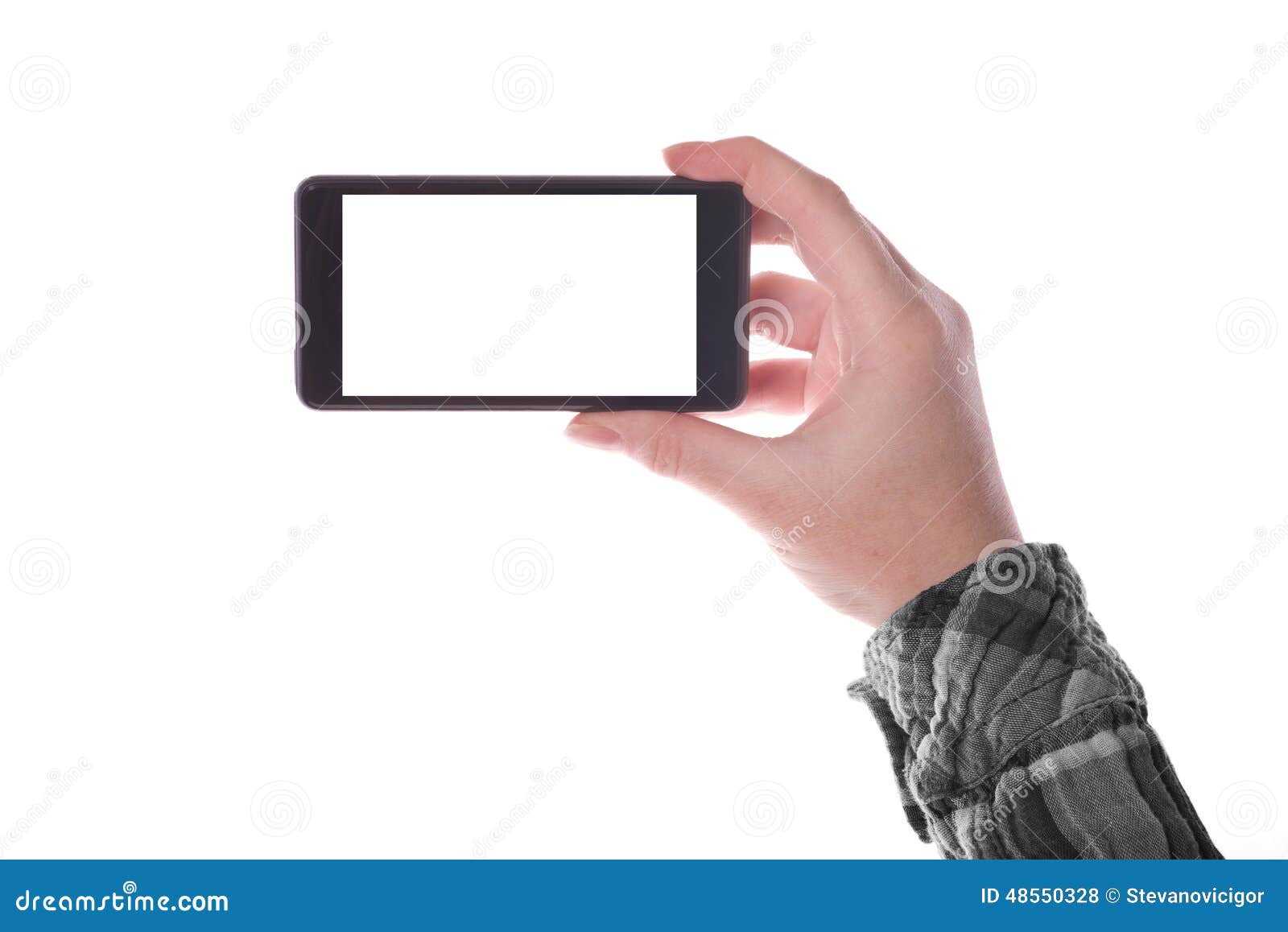 Hand Holding Smartphone In Vertical Position Royalty-Free Stock Image ...