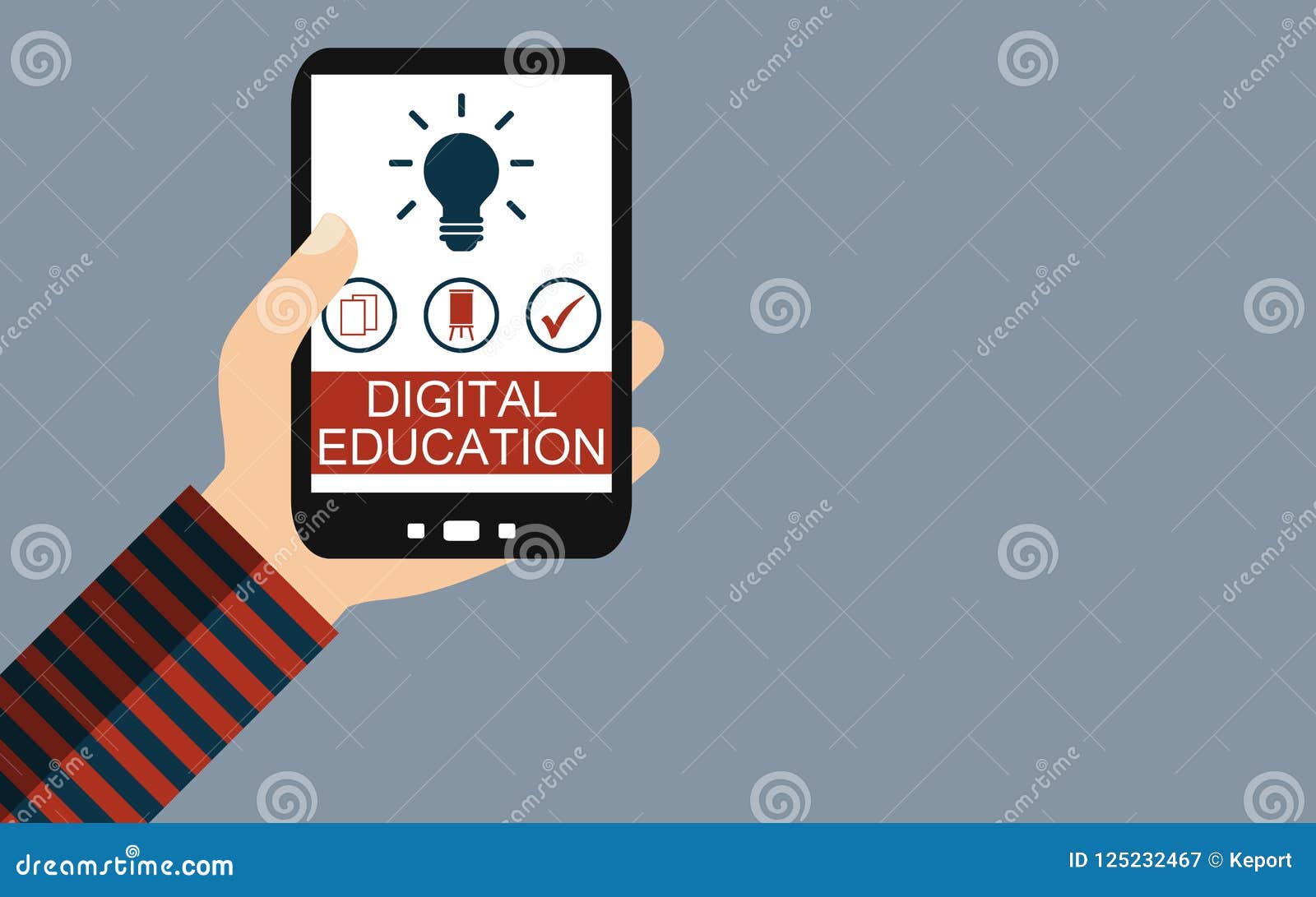 Smartphone: Digital Education - Flat Design Stock Illustration ...