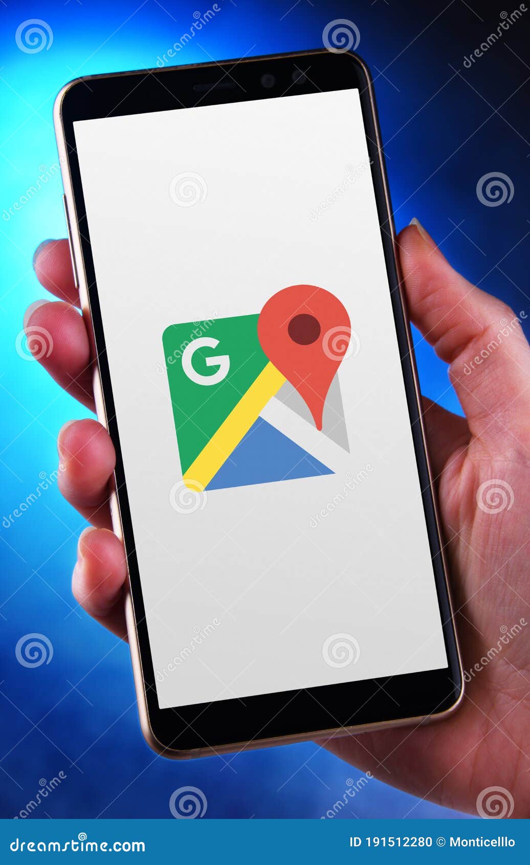 Hand Holding Smartphone Displaying Logo of Google Maps Editorial Image ...