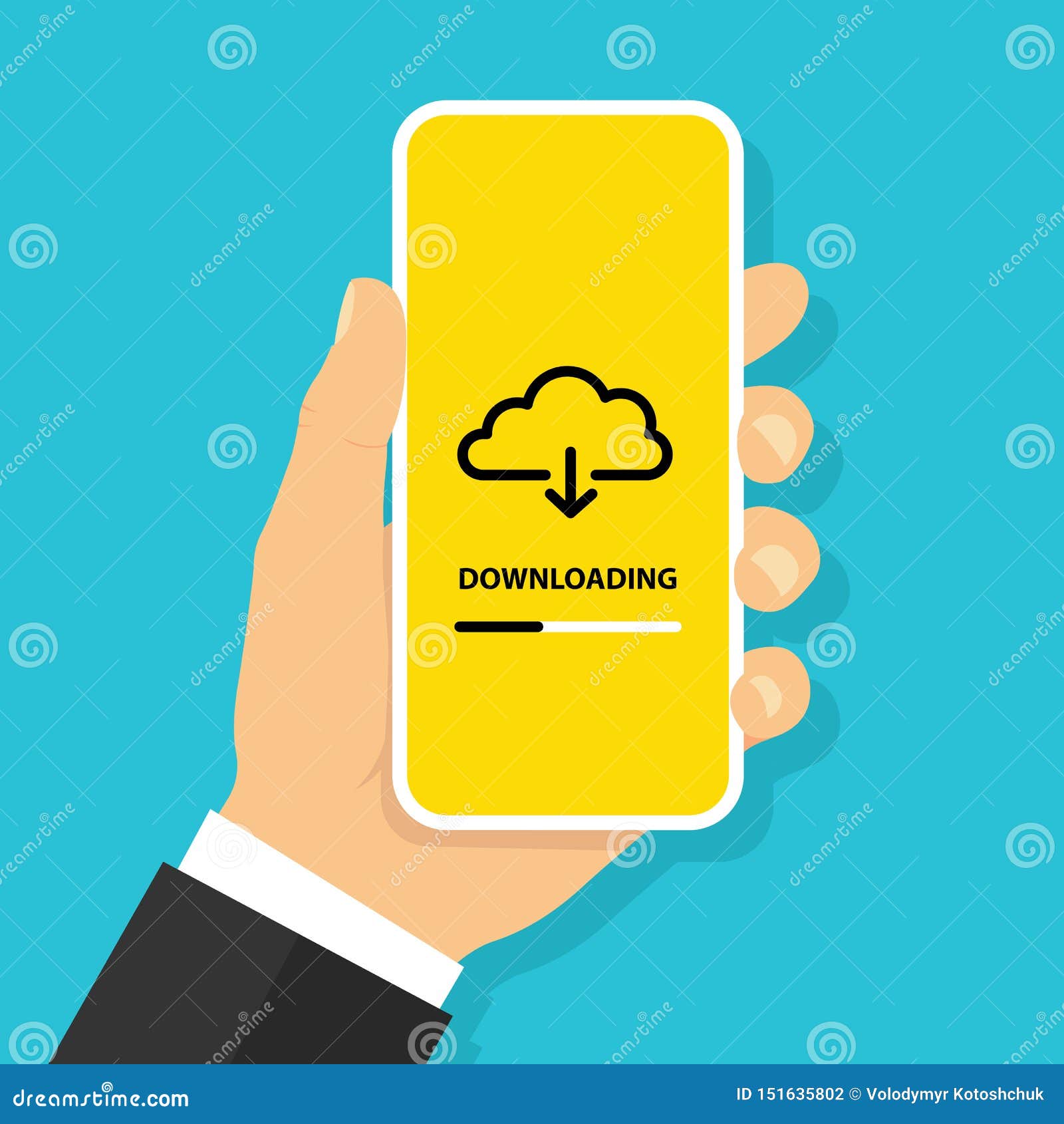 Loading Process Icons Set. Download And Upload Indicator Sign, Waiting ...