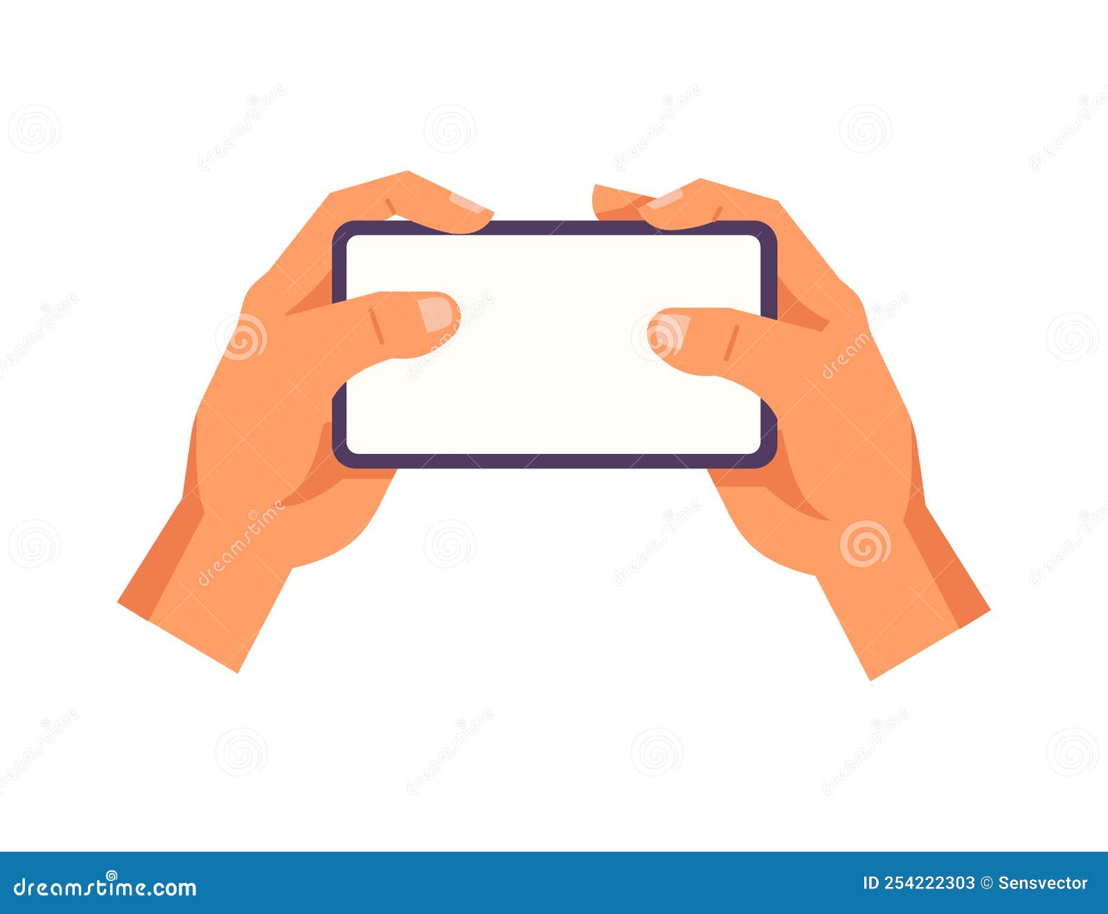 Hand Holding Smartphone, Gestures Use Stock Vector - Illustration of ...