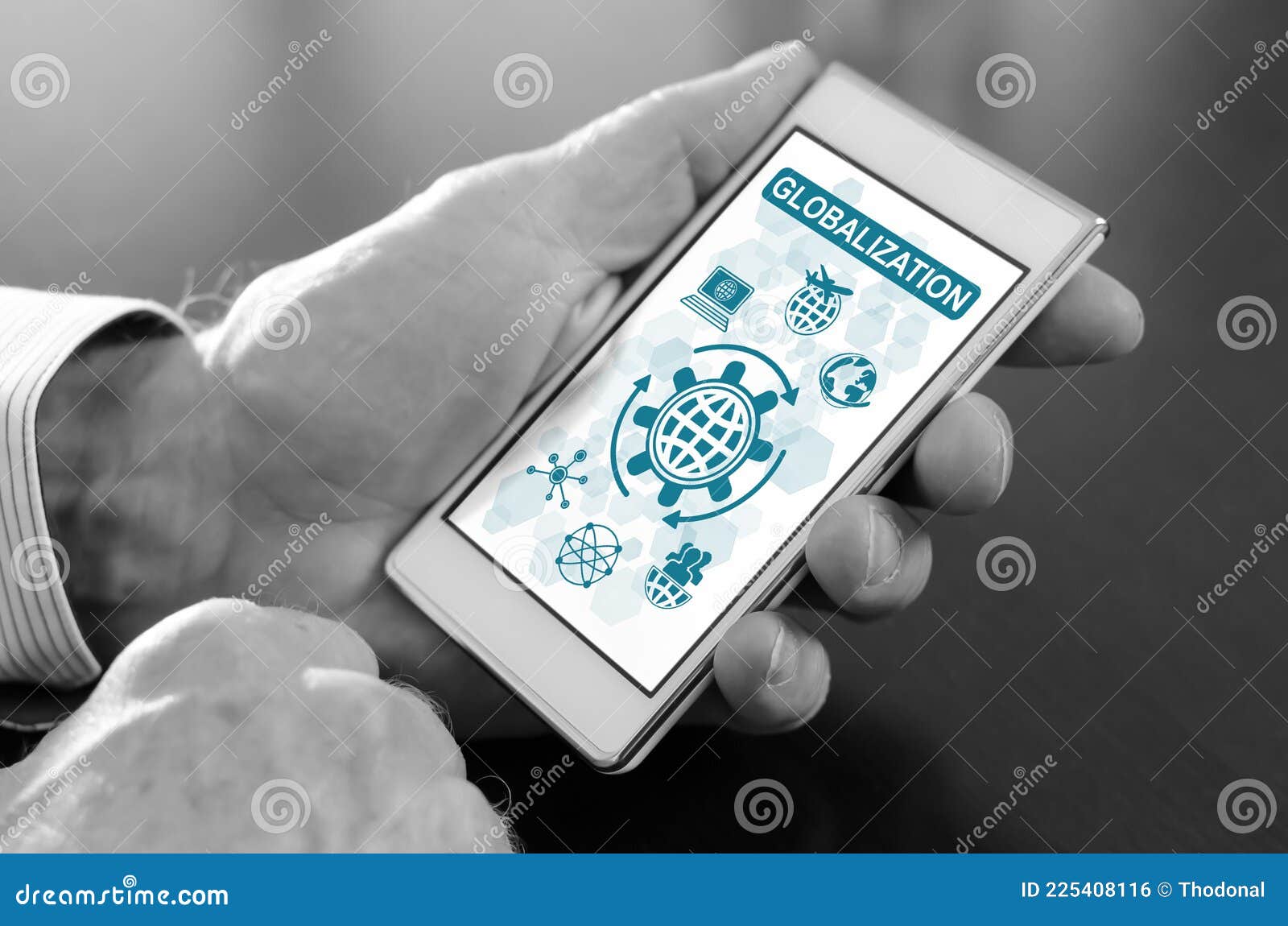 Globalization Concept on a Smartphone Stock Photo - Image of concept ...