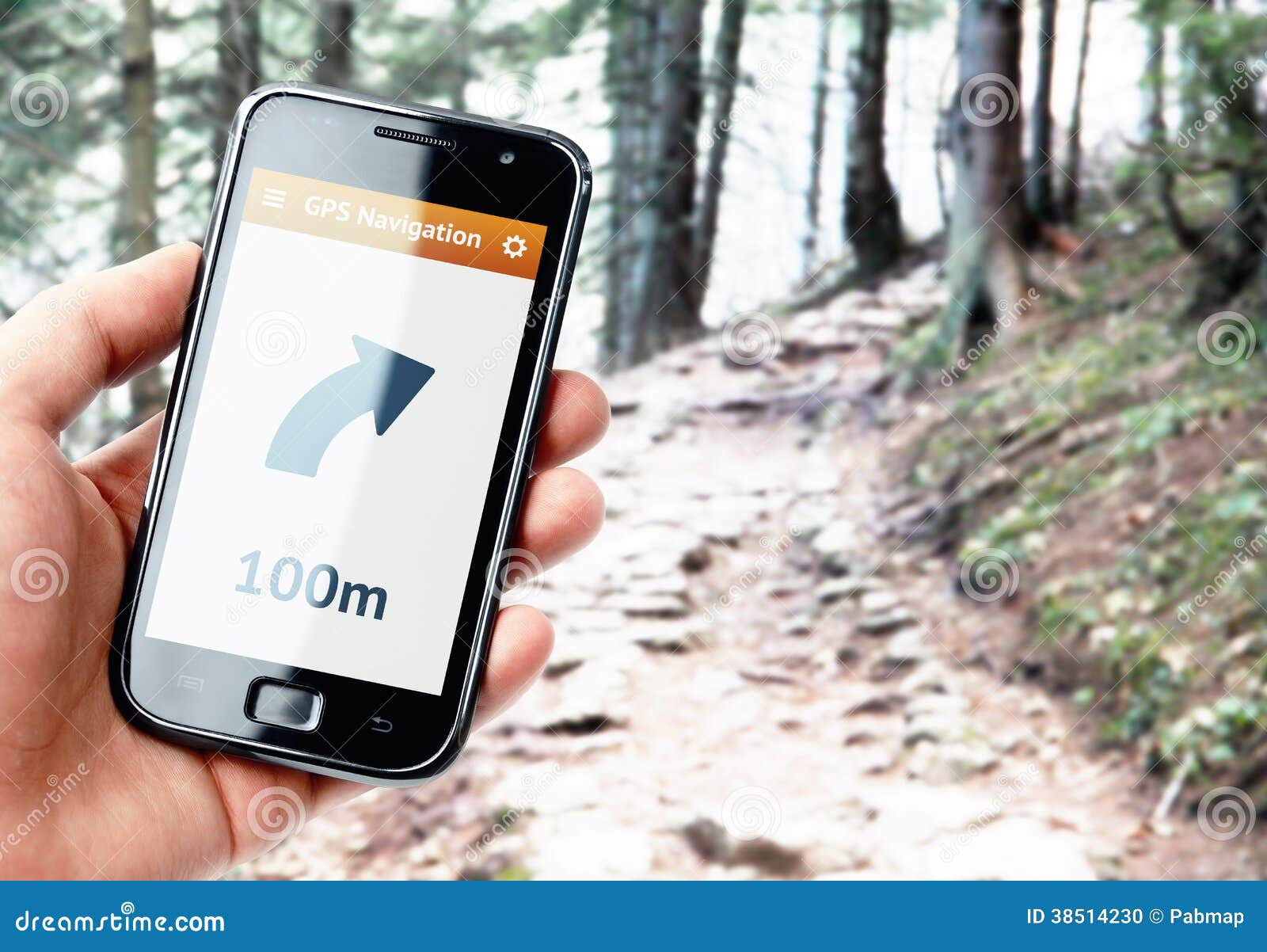 Hand Holding Smartphone with Gps Navigation Stock Photo - Image of ...